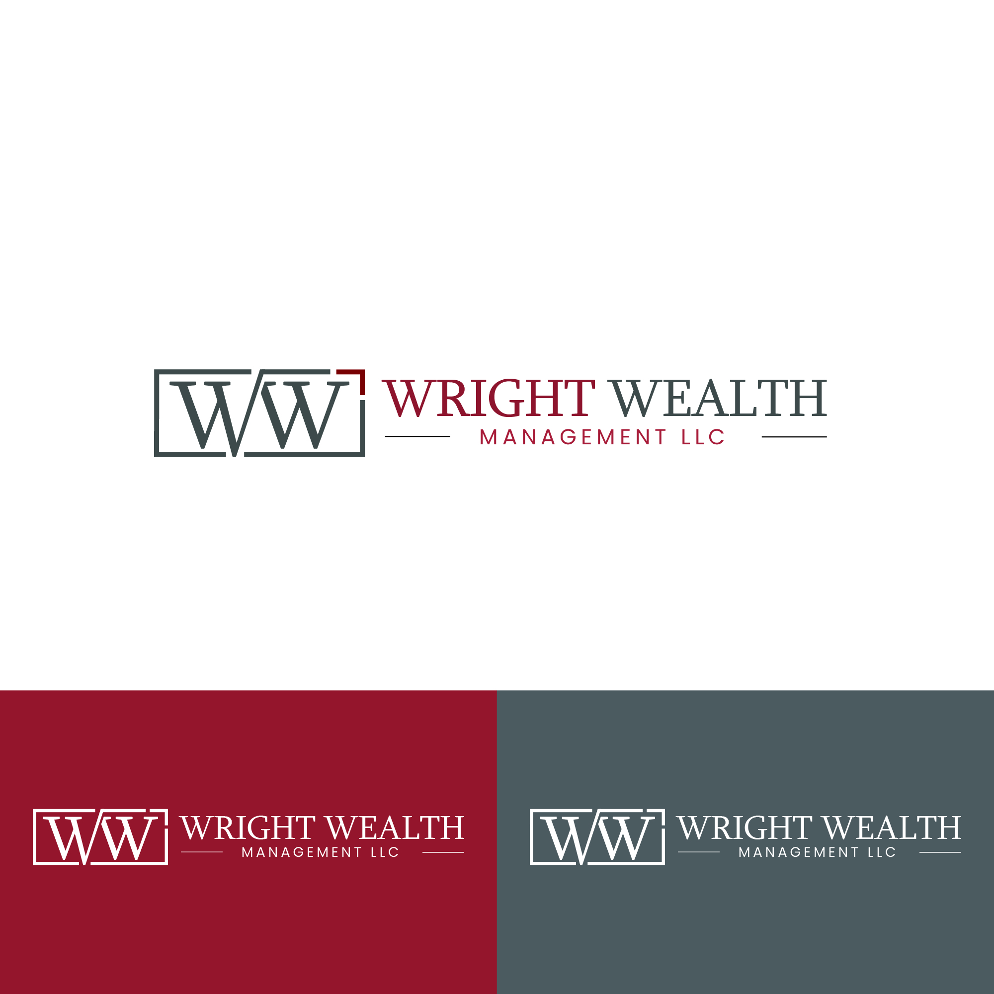 Masculine, Elegant, Financial Services Logo Design for Wright Wealth Management, LLC by Maxo-Biz ...