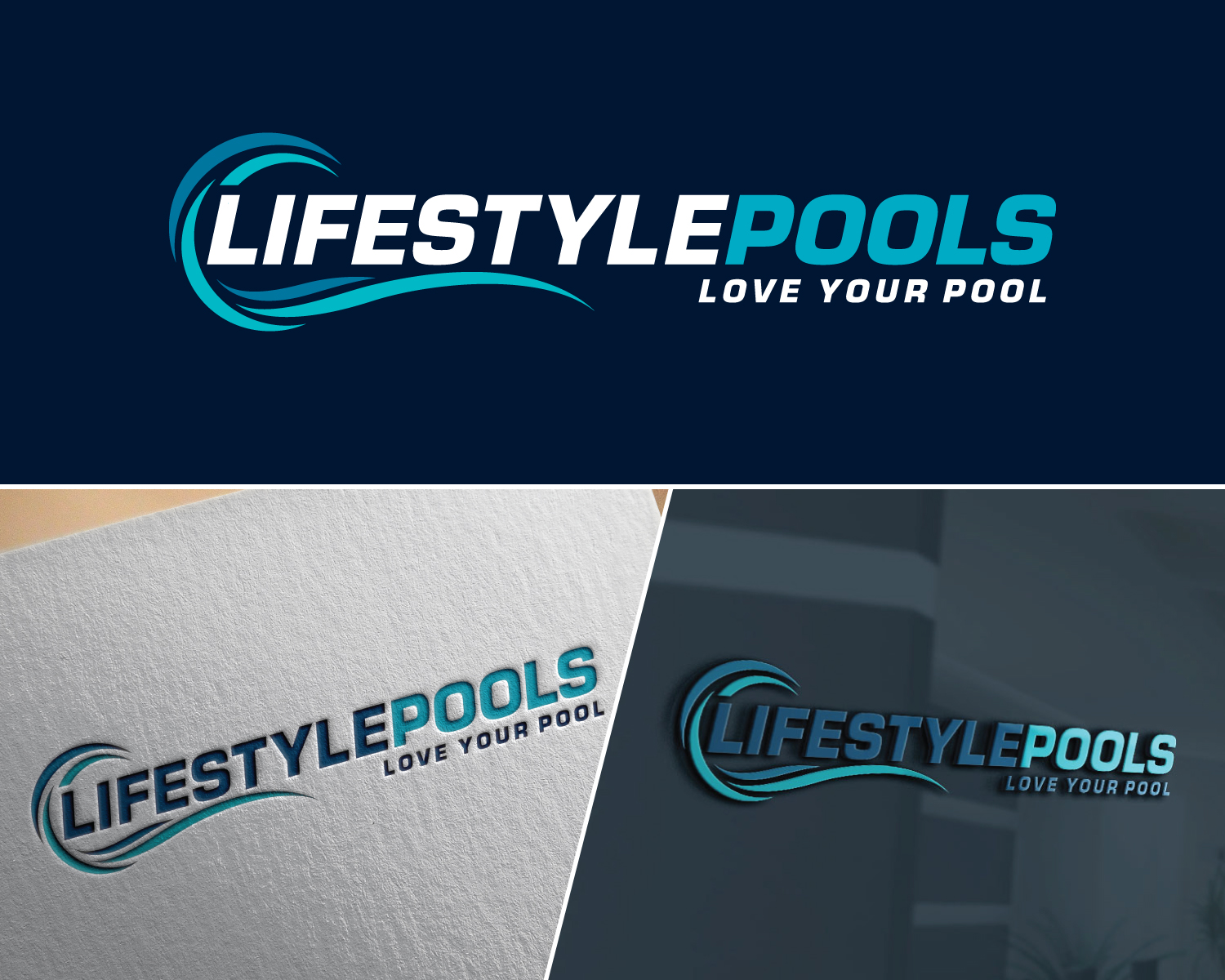 Logo Design for "Lifestyle Pools" - Tagline: "Love Your Pool" by Atec ...
