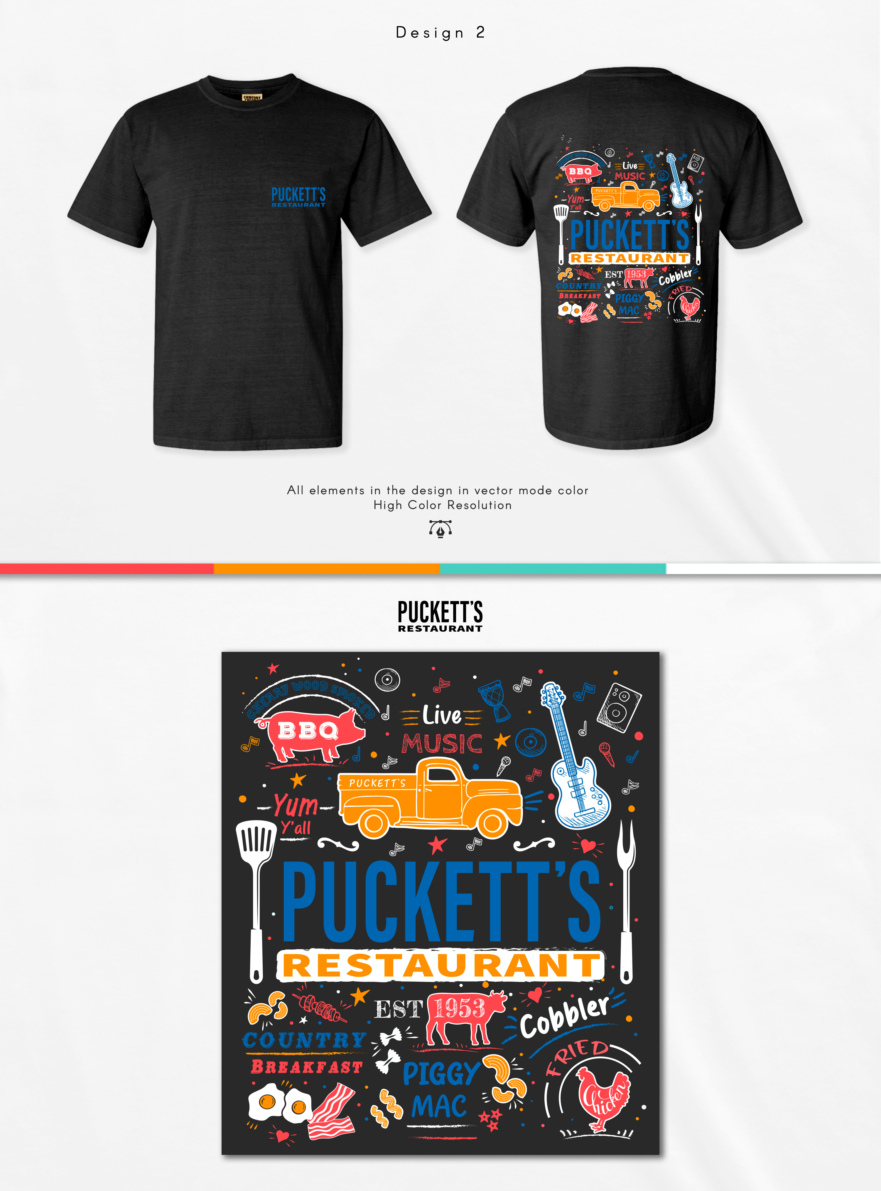 Elegant, Playful, USA based in the south. Breakfast and BBQ restaurant ...