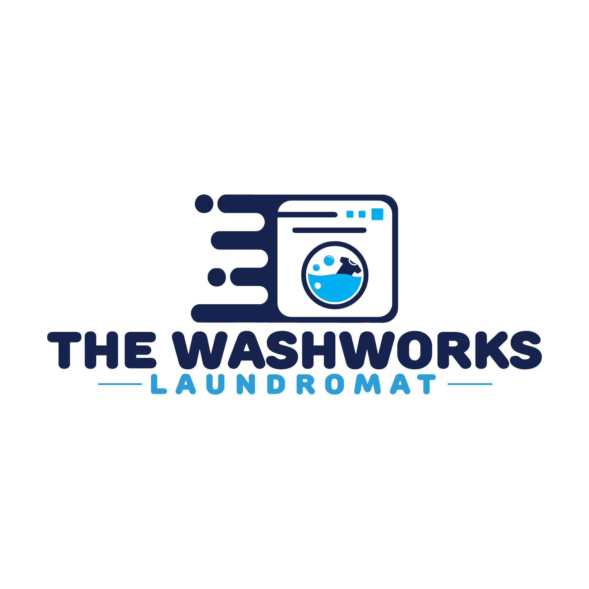 Bold, Professional, Laundromat Logo Design for The WashWorks Laundromat ...