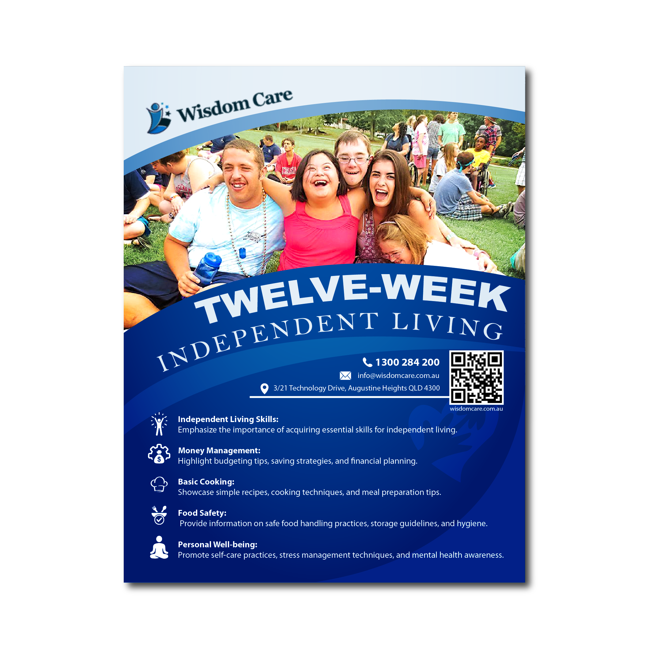 Playful, Modern, community services sector Flyer Design for WisdomCare ...