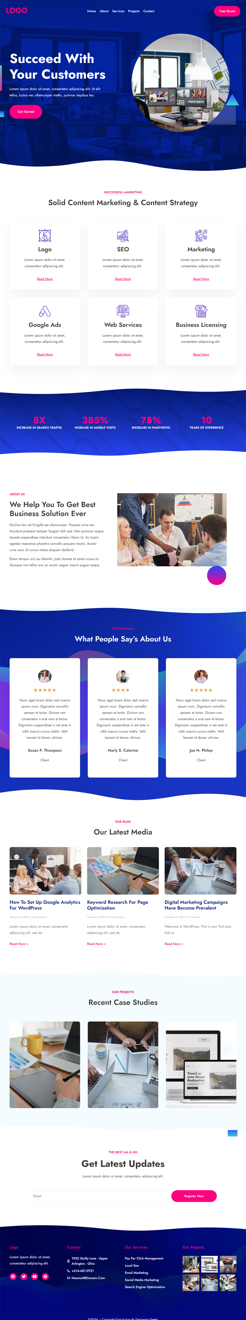 Elegant, Playful, business incubation and growth support. Wordpress Design for a Company by ...