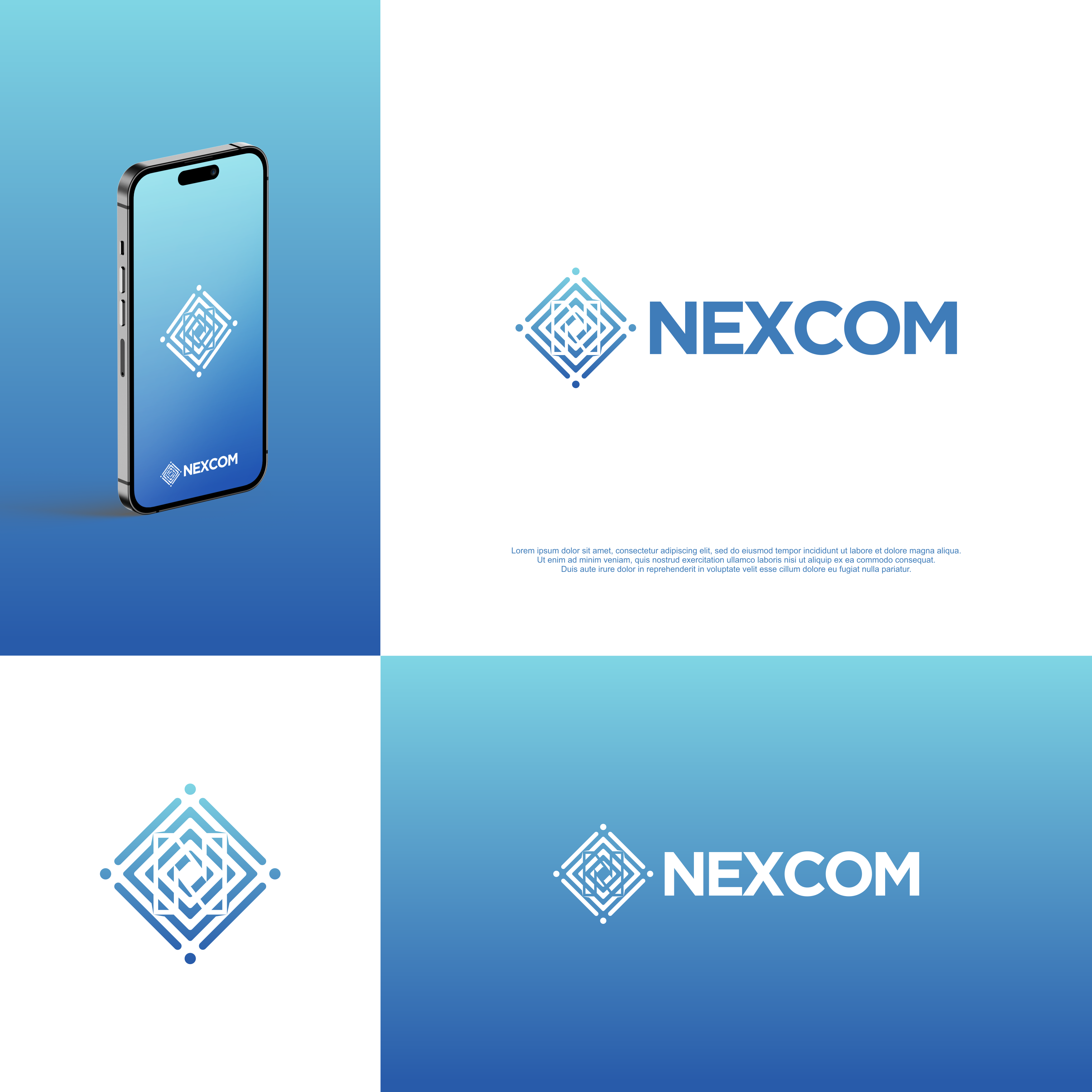 Elegant, Playful Logo Design for NexCom by masfailla | Design #32372676
