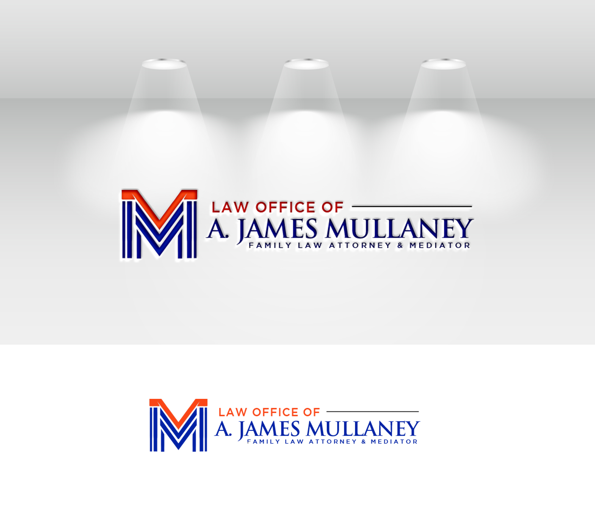 Bold, Serious, Legal Logo Design for Law Office of A. James Mullaney ...