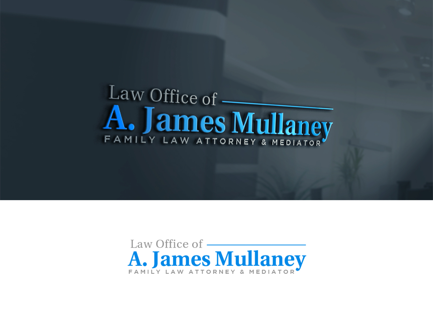 Bold, Serious, Legal Logo Design for Law Office of A. James Mullaney ...