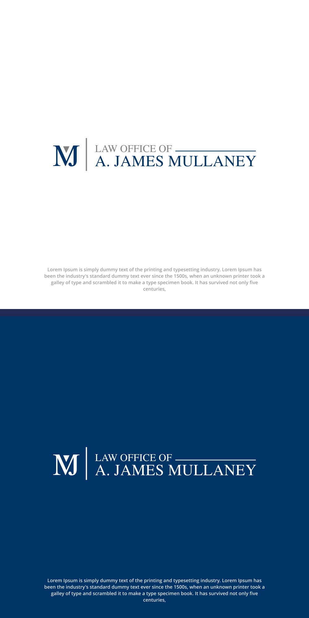 Bold, Serious, Legal Logo Design for Law Office of A. James Mullaney ...