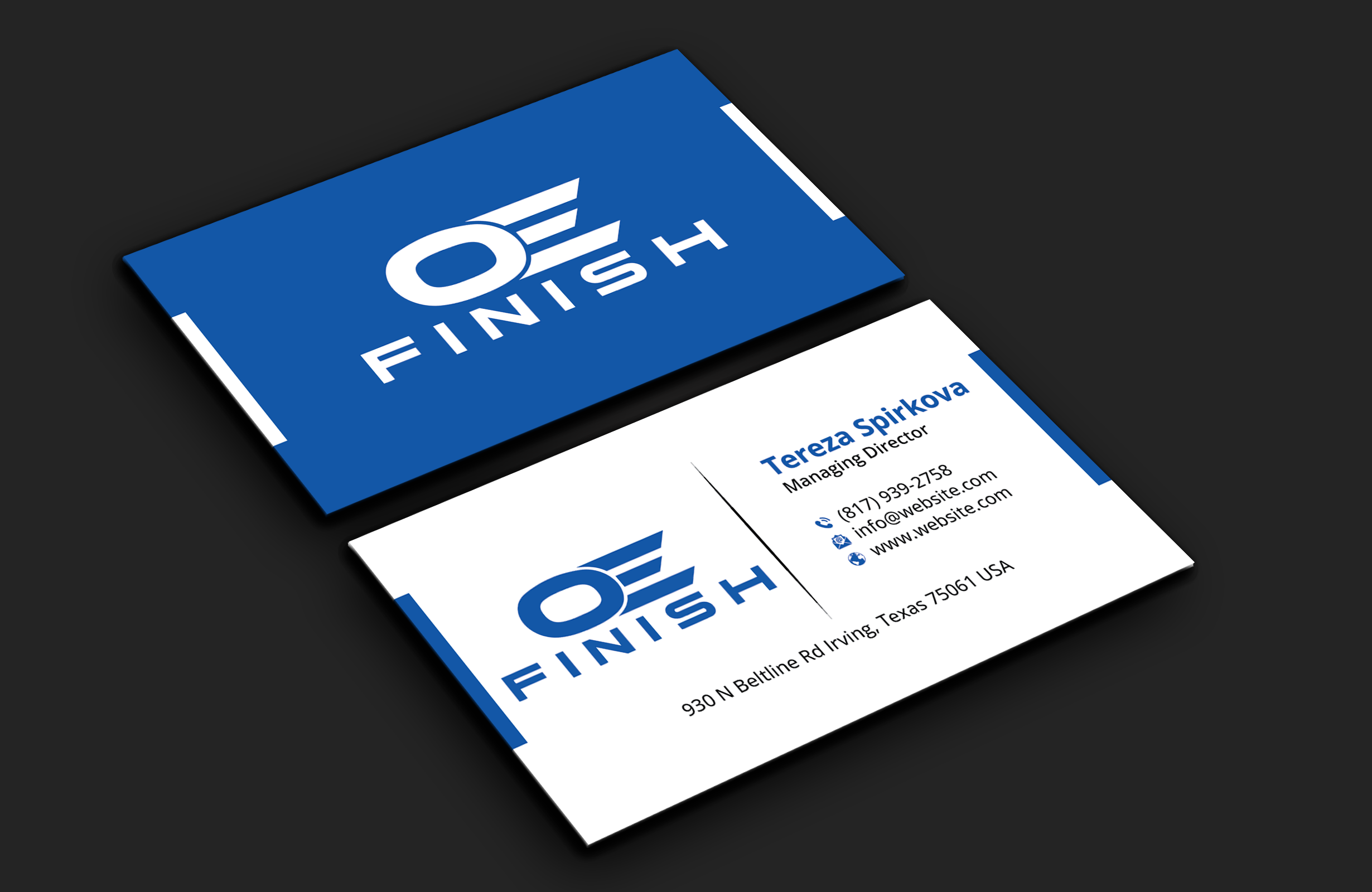 Business Card Design for OE FINISH by DesignerShahadat | Design #32420150
