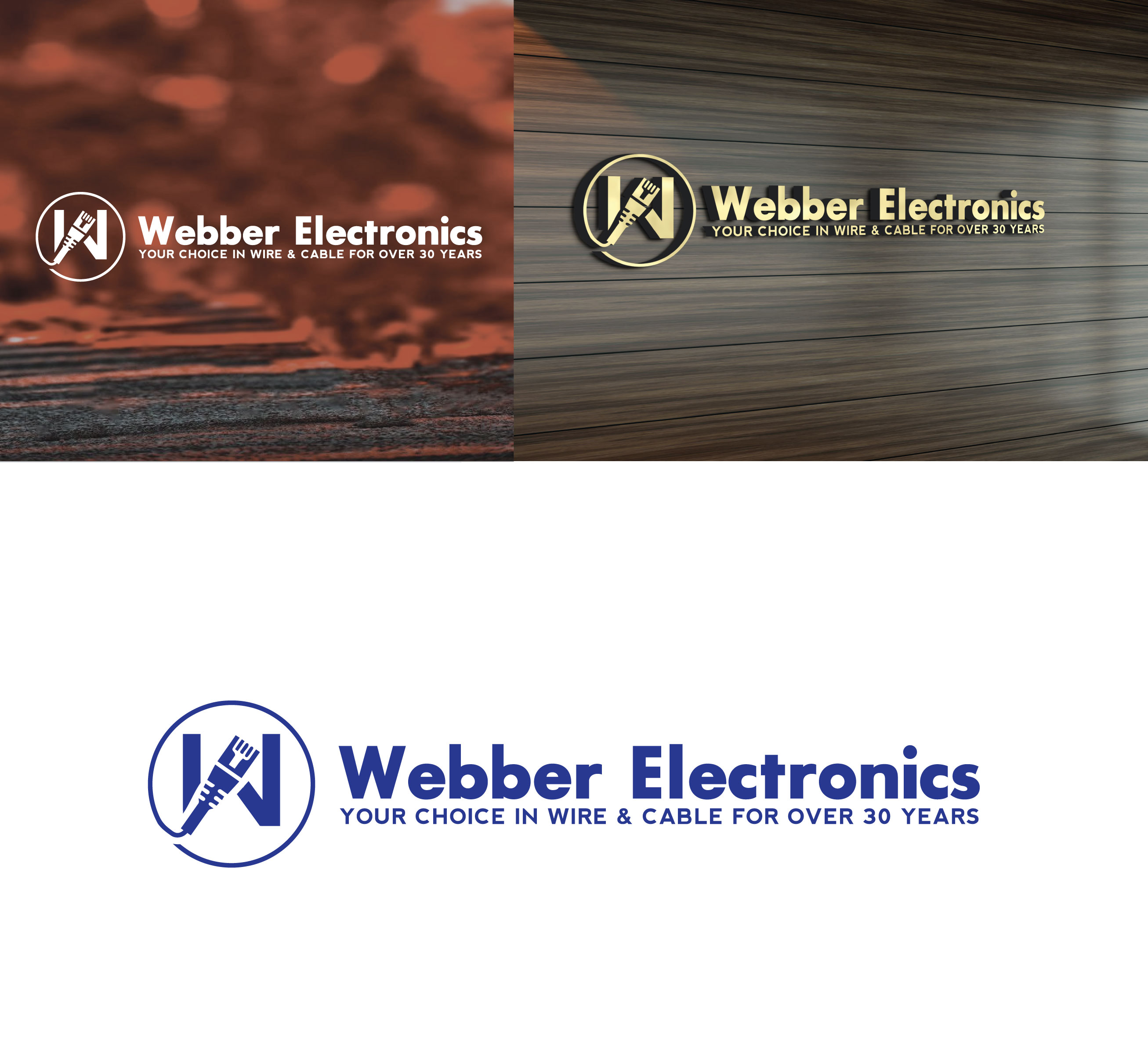 Logo Design for Webber Electronics "your choice in wire & cable for ...