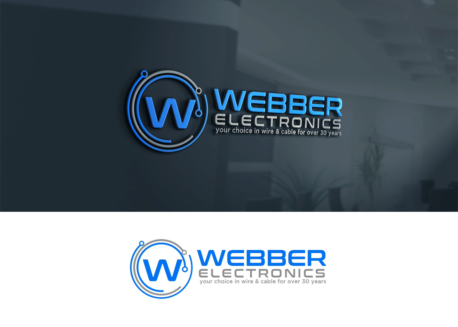 Logo Design for Webber Electronics "your choice in wire & cable for ...
