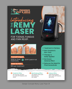 Remy Laser Treatment | 40 Flyer Designs for Frederick Foot & Ankle