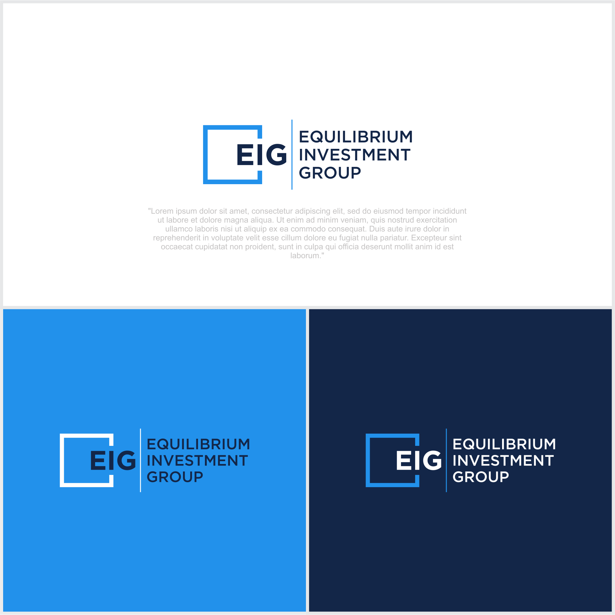 Professional, Bold, Investment Logo Design for EIG and variations with ...