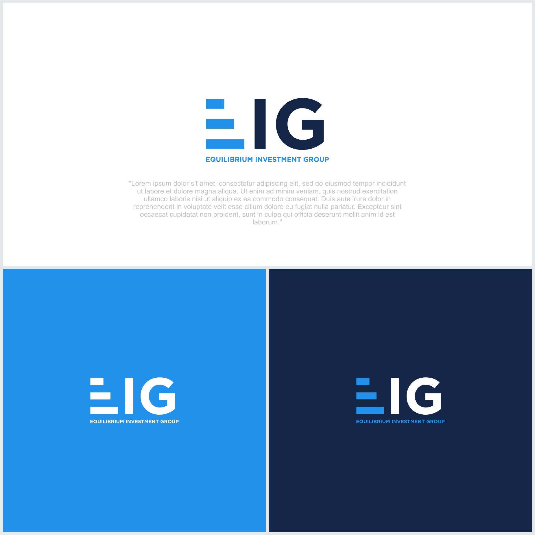 Professional, Bold, Investment Logo Design for EIG and variations with ...