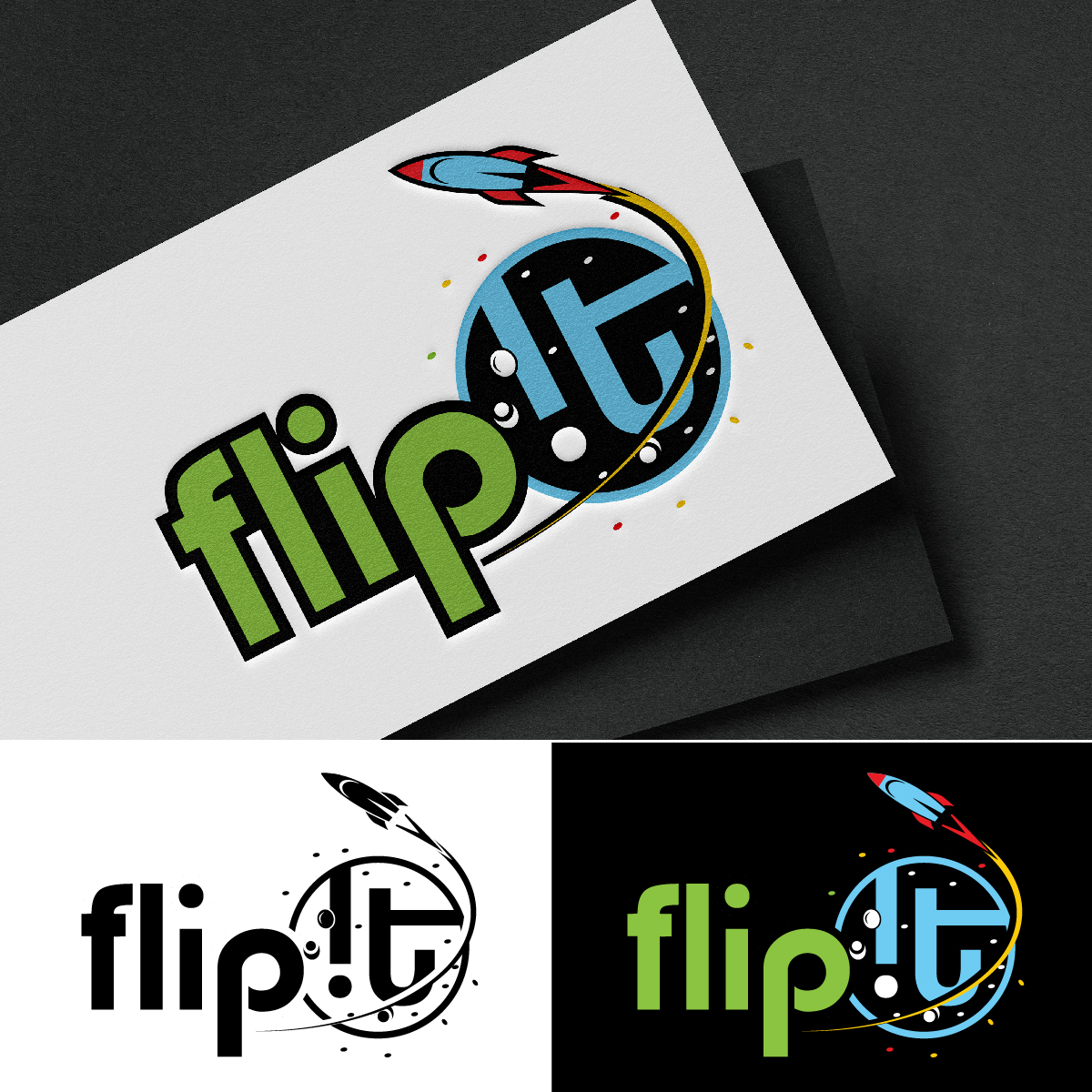 Colorful, Playful, Vintage & Antique business Logo Design for flip it ...