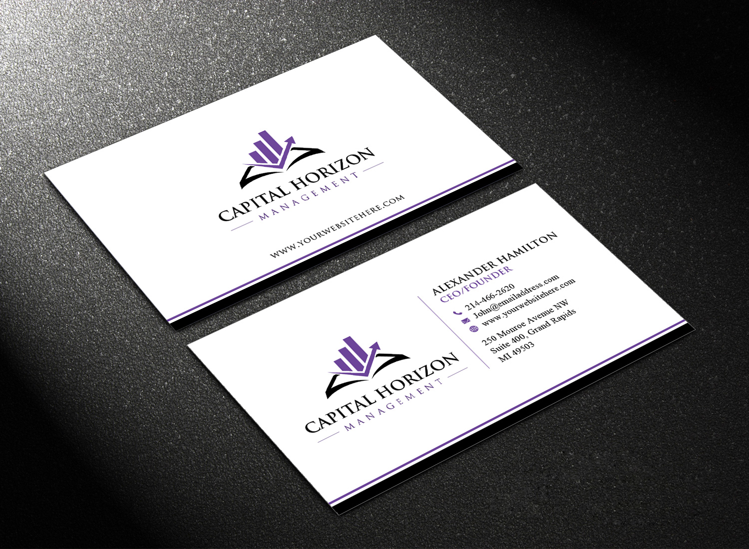 Serious, Modern, Financial, Accounting Business Card Design for Capital ...