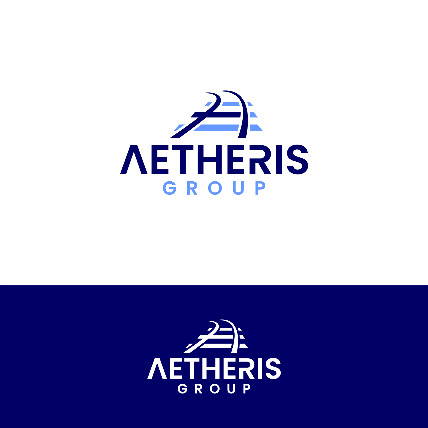 Professional, Masculine, Railroad Logo Design for Logos with text "Aetheris Group" (for business ...
