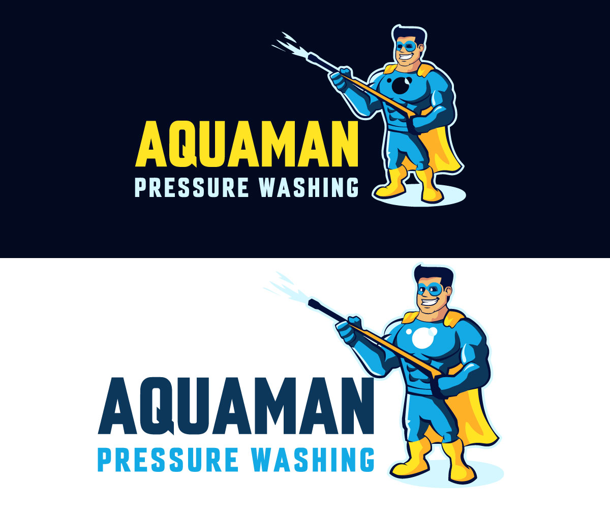 Bold, Modern, Pressure Cleaning Logo Design for Aquaman Pressure ...