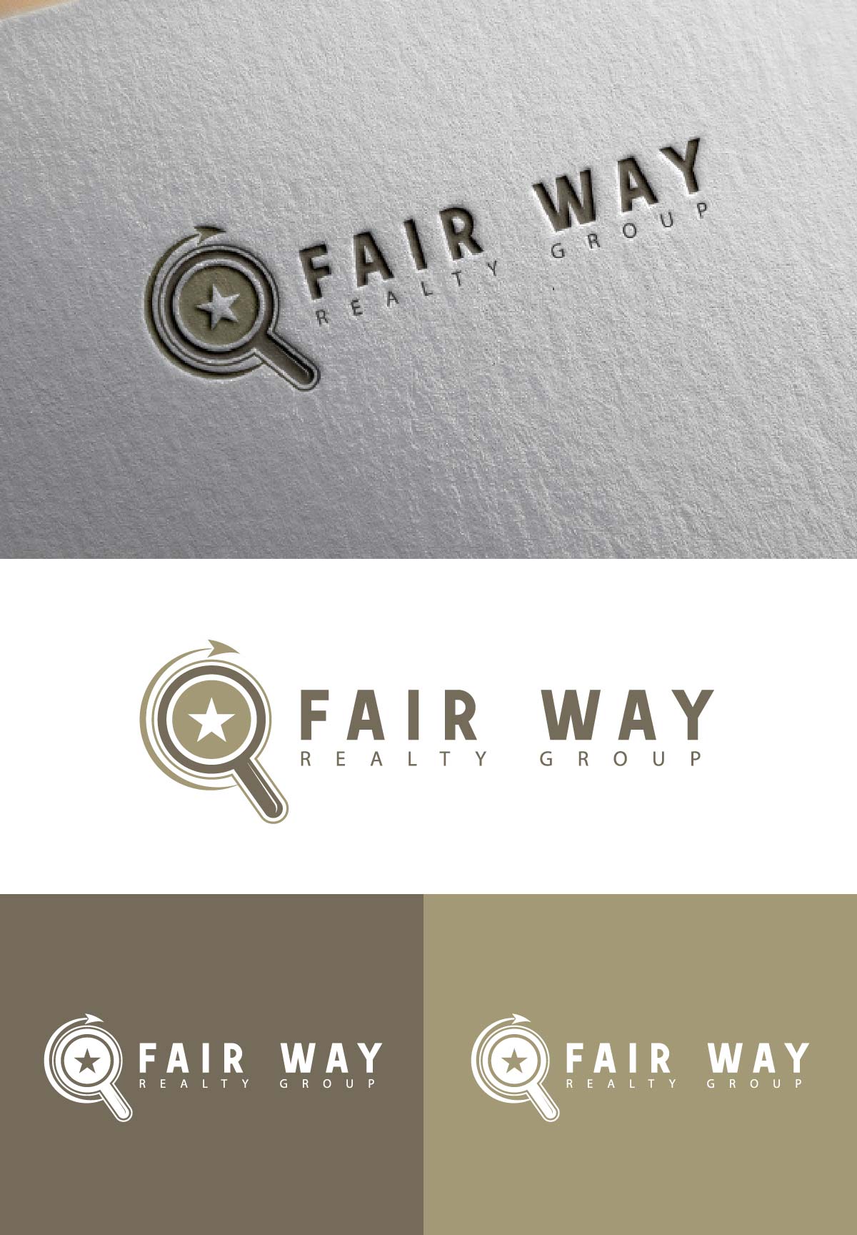 Modern, Professional, Real Estate Logo Design for Fair Way Realty Group ...
