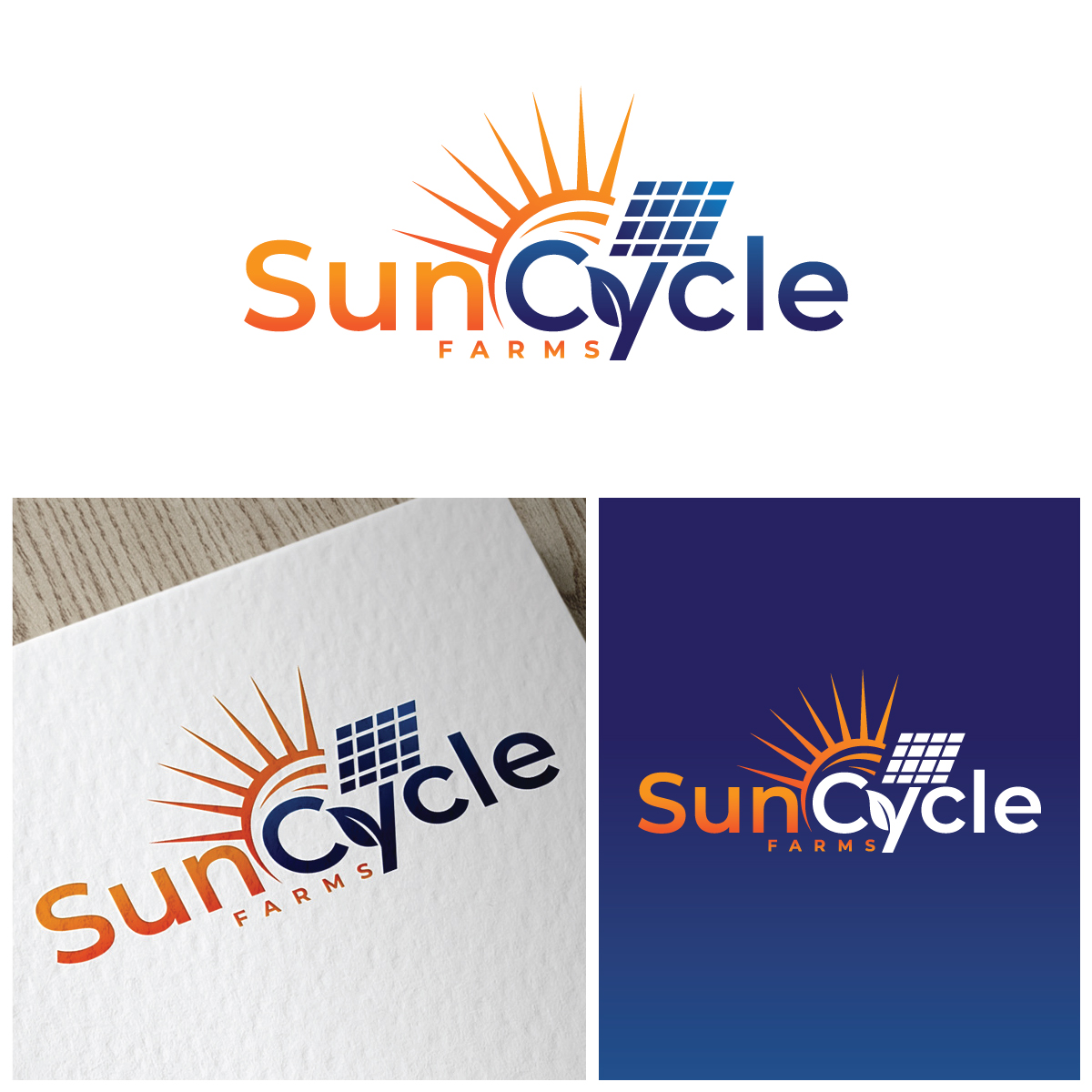 Logo Design for Leaning towards just "SunCycle" or "SunCycle Farms" by riya.mitra07j | Design ...