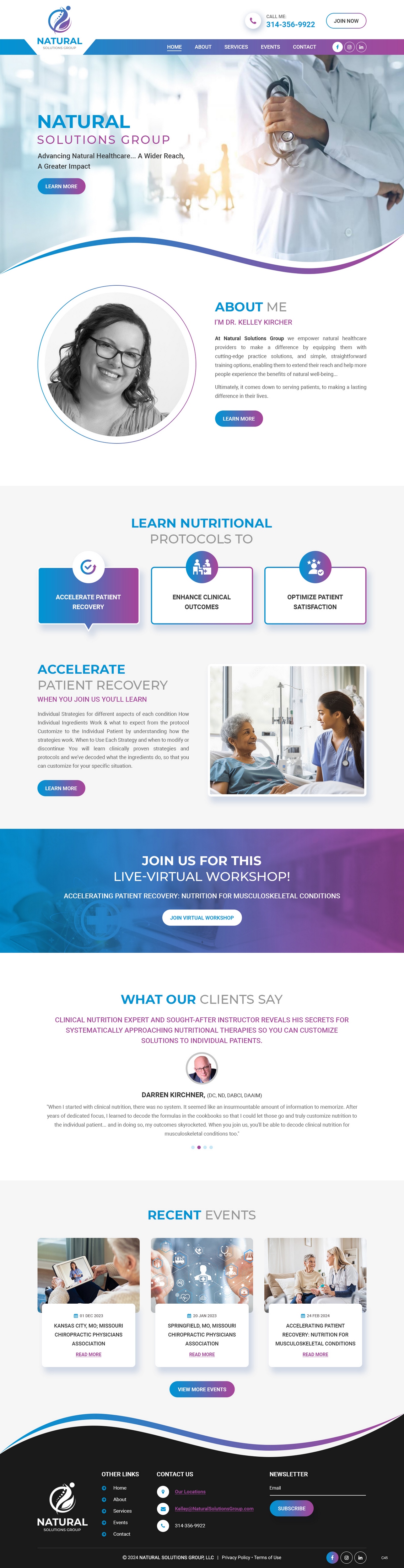 Elegant, Modern, natural healthcare Web Design for a Company by pb ...