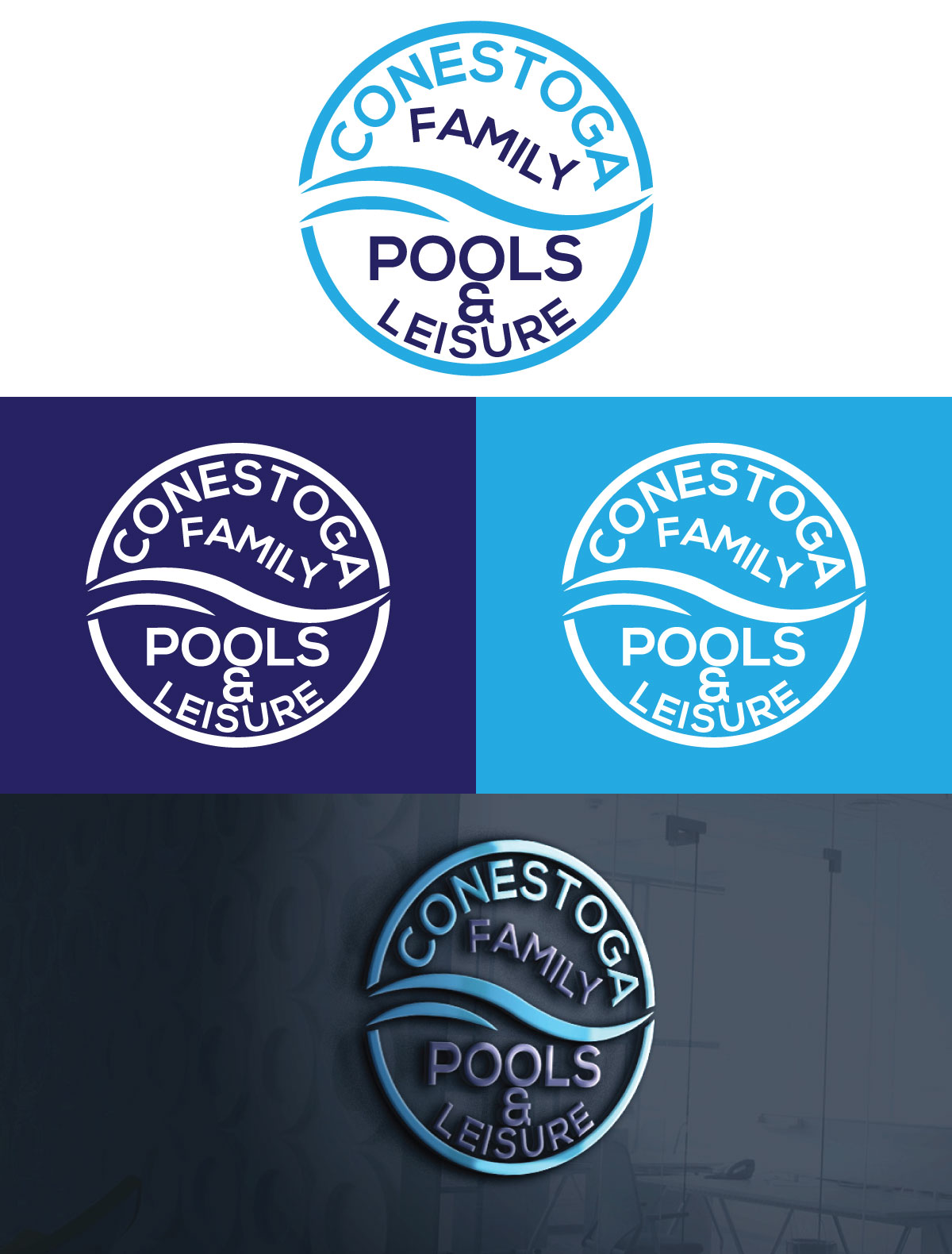 Modern, Professional, Pool Industry Logo Design for Conestoga Family ...