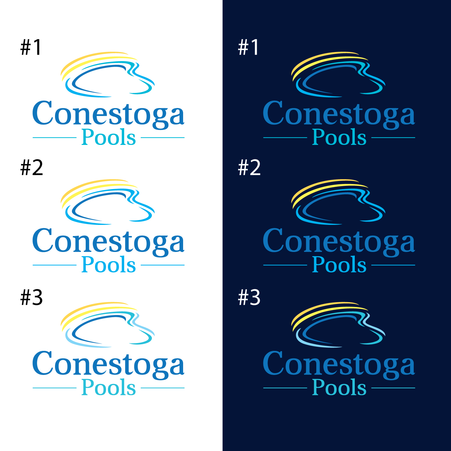 Modern, Professional, Pool Industry Logo Design for Conestoga Family ...