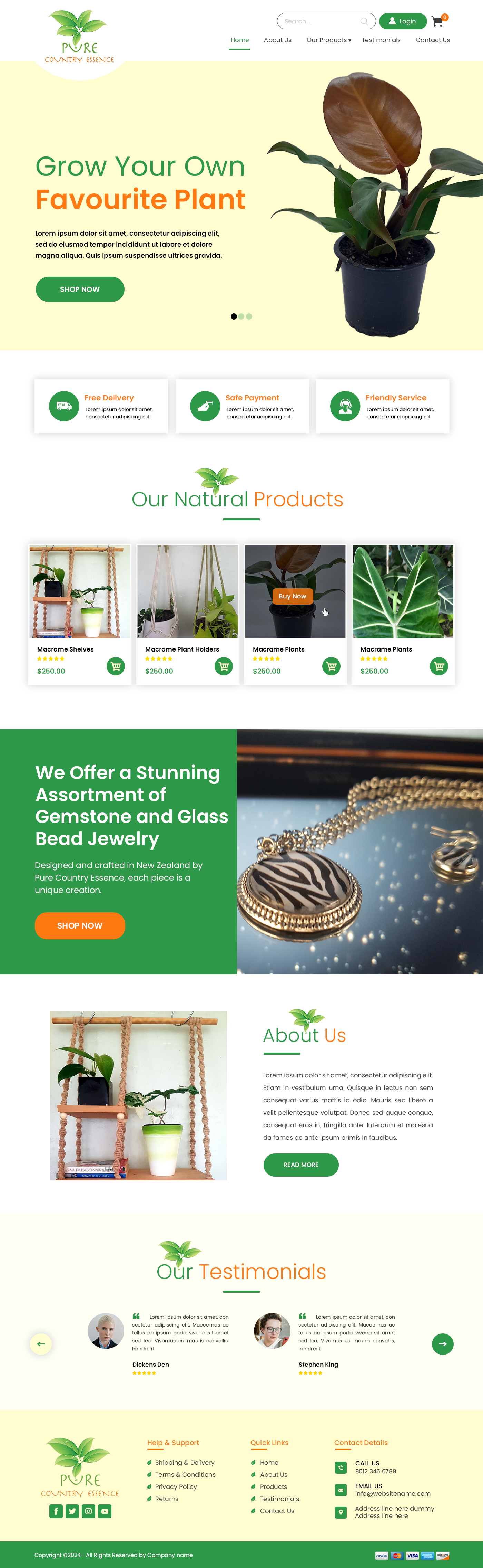 Elegant, Serious Web Design for Pure Country Essence by Creations Box ...