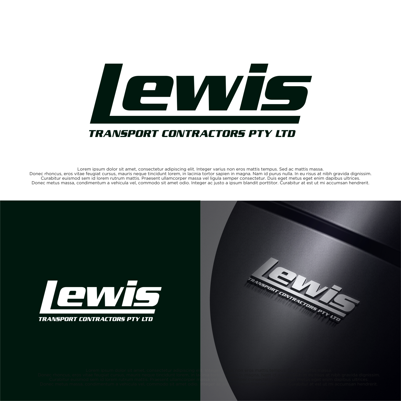 Elegant, Playful Logo Design for Lewis Transport Contractors Pty Ltd by ...