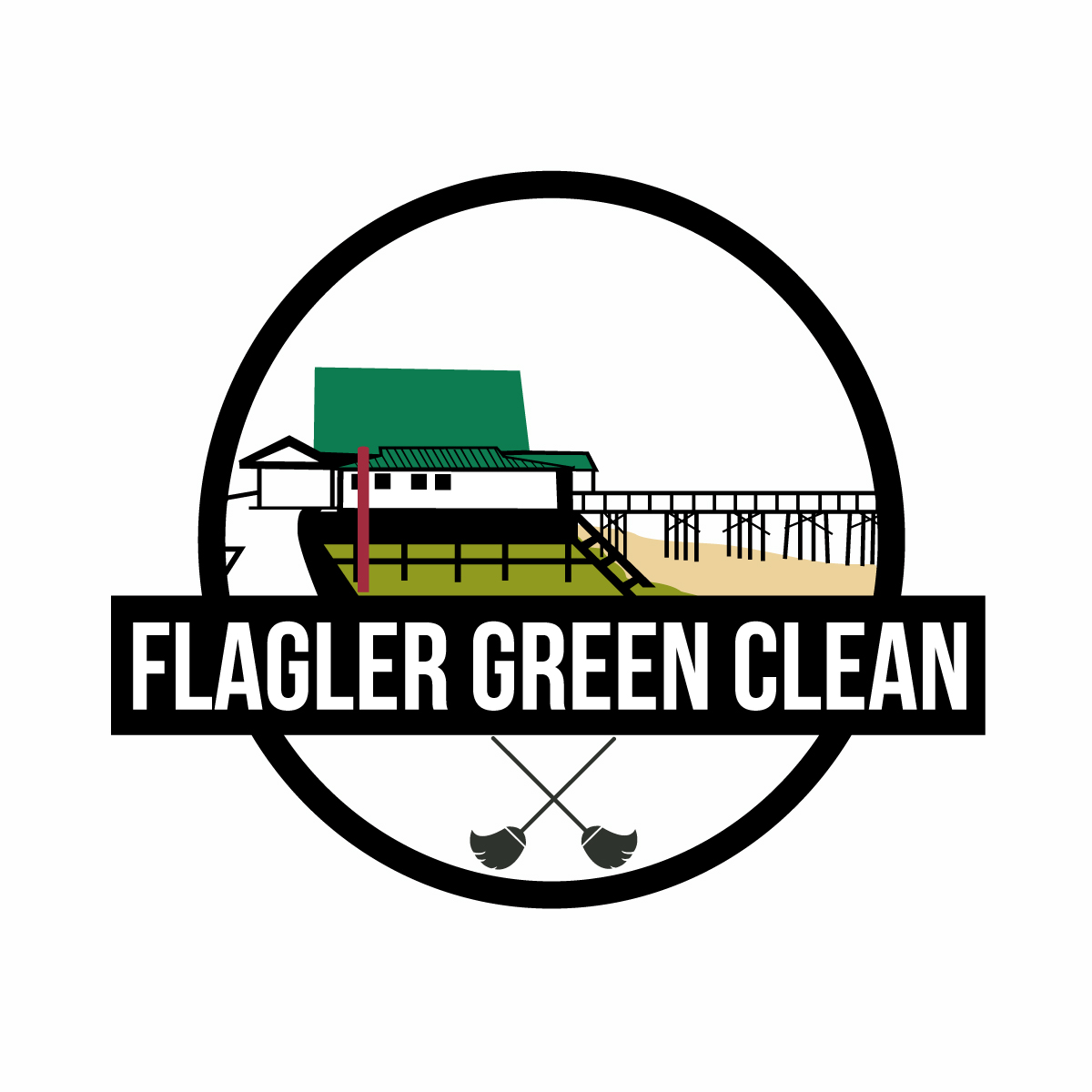 Personable, Playful, Home Cleaning Logo Design for Name: Flagler Green ...
