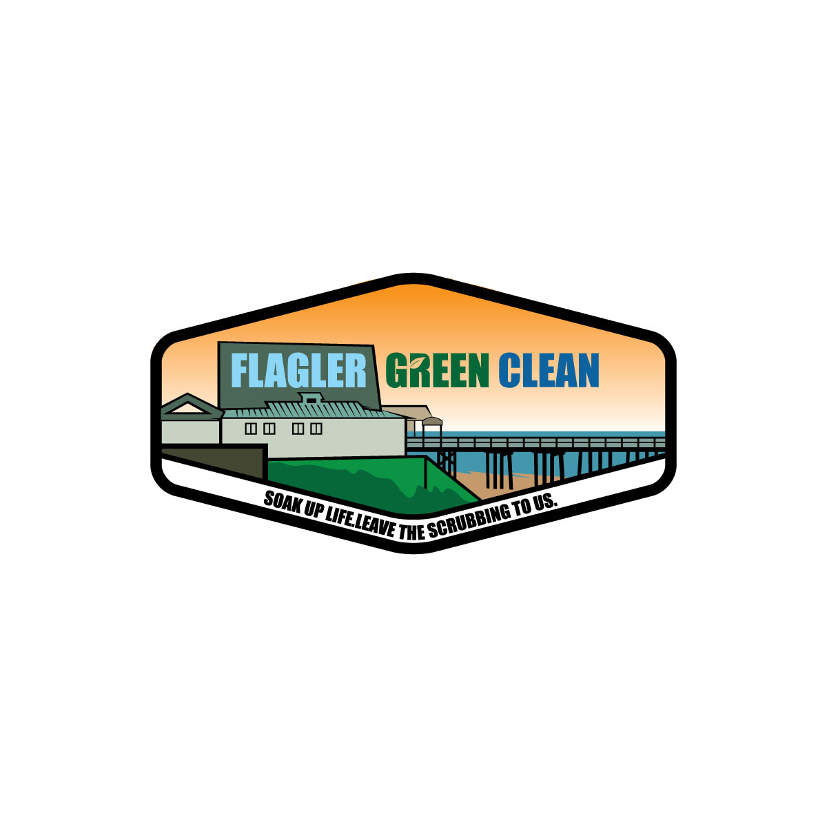 Personable, Playful, Home Cleaning Logo Design for Name: Flagler Green ...