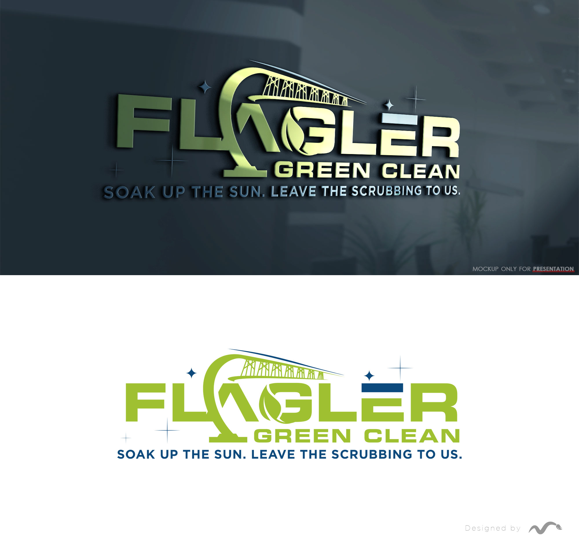 Personable, Playful, Home Cleaning Logo Design for Name: Flagler Green ...