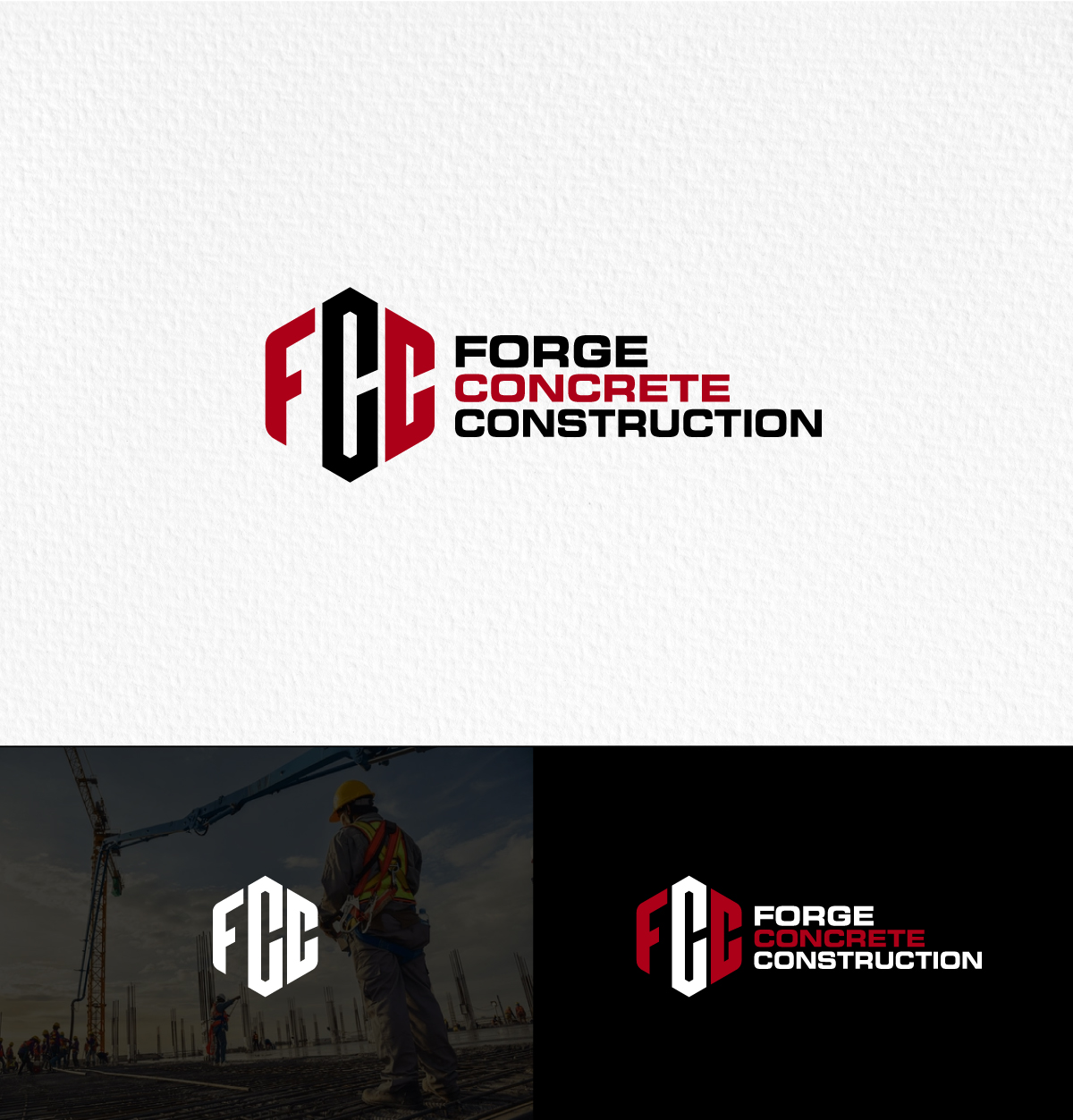 Modern, Masculine, Residential Concrete Flatwork Logo Design for Forge Concrete Construction by ...