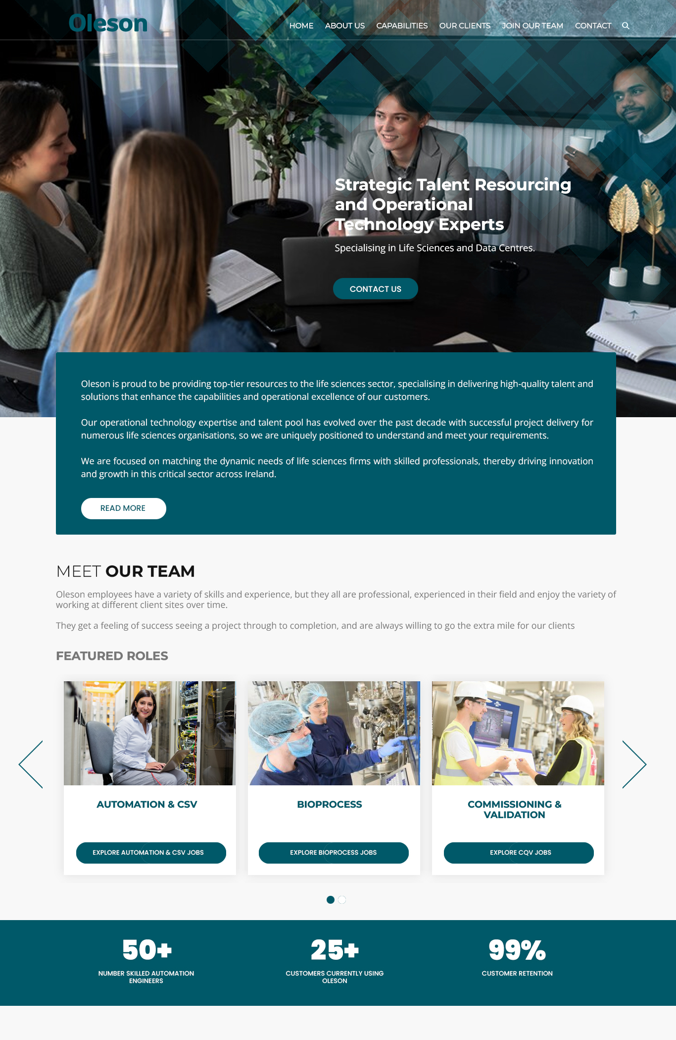 Modern, Bold, Life Sciences and Data Centres Web Design for a Company ...