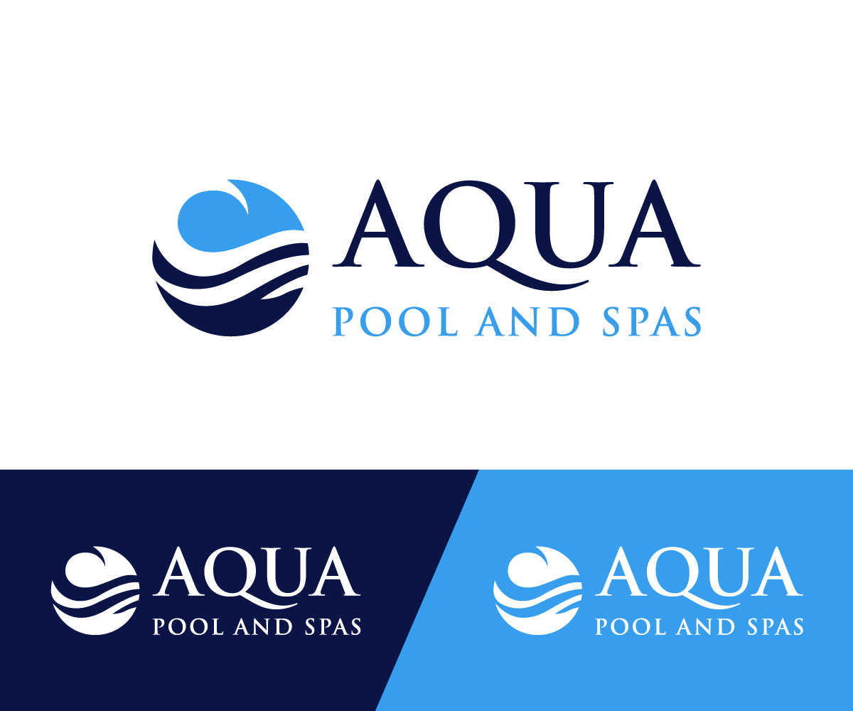 Professional, Elegant, Pool and Spa Industry Logo Design for Aqua Pool ...
