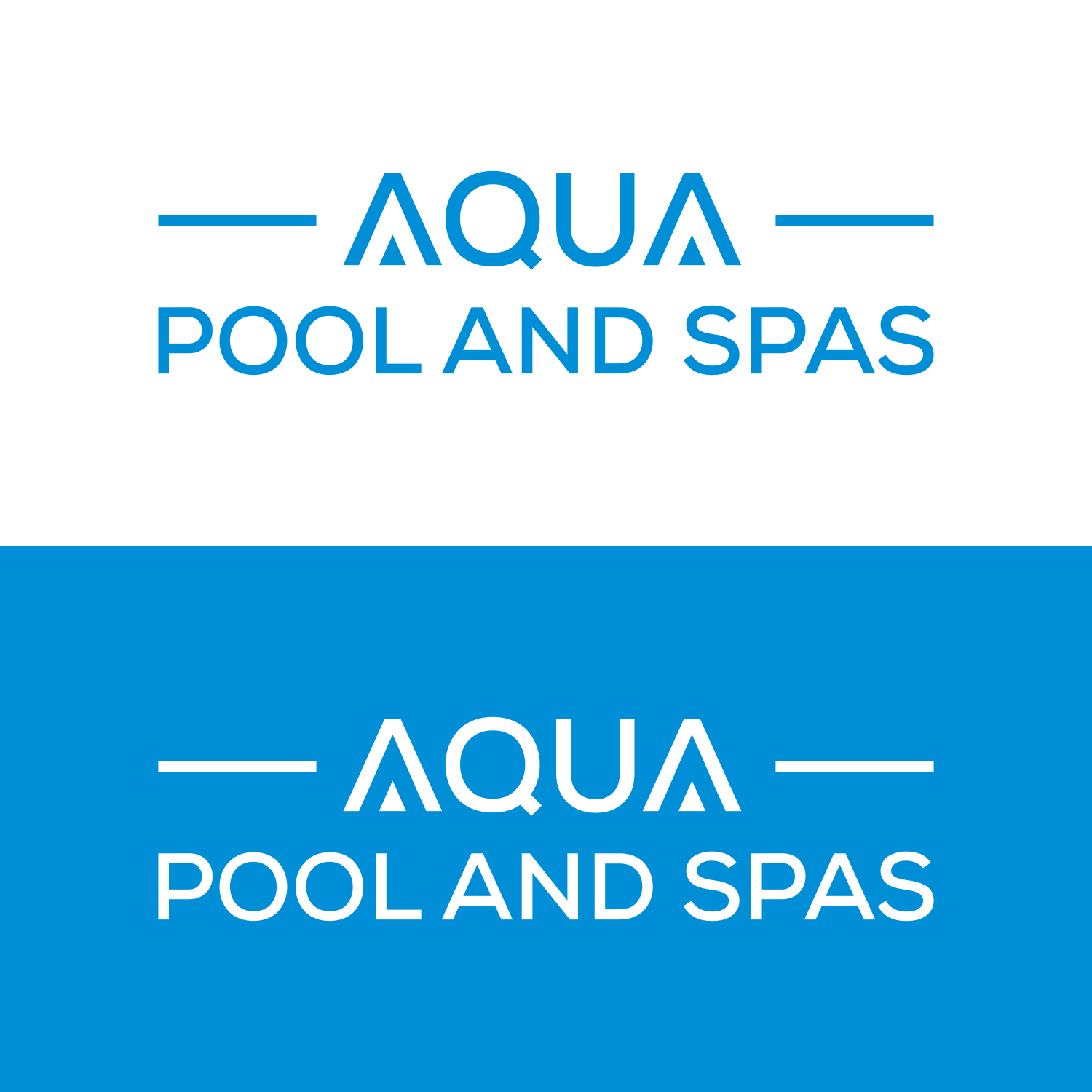 Professional, Elegant, Pool and Spa Industry Logo Design for Aqua Pool ...