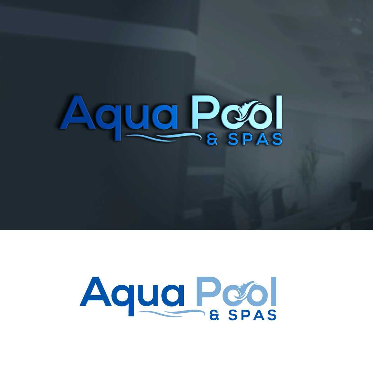 Professional, Elegant, Pool and Spa Industry Logo Design for Aqua Pool ...