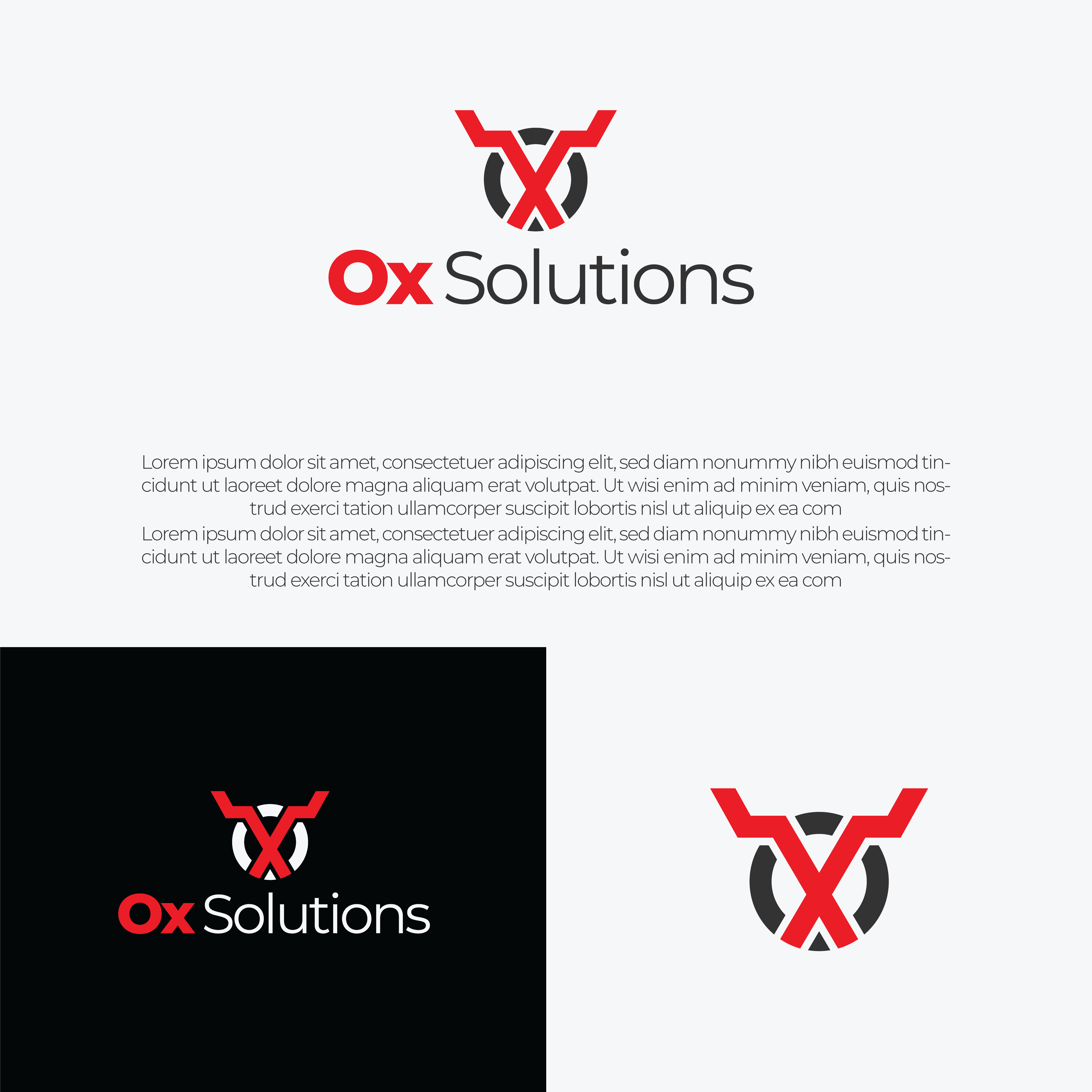 Bold, Playful Logo Design for OX Solutions by Dezine Soul | Design ...