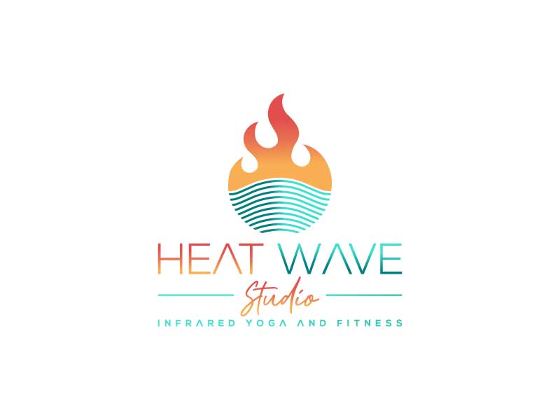 Logo Design for HEAT WAVE STUDIO - Infrared yoga and fitness - Cape May ...