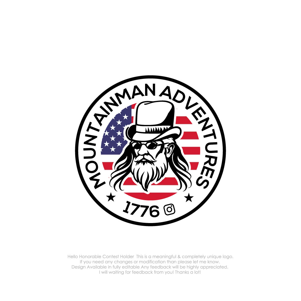 Logo Design for Mountainman Adventures 1776 ( with small full color ...