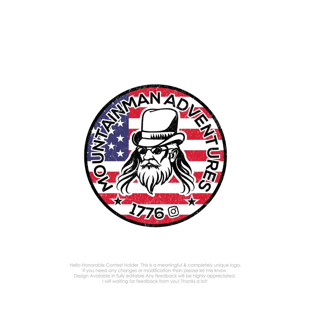 Logo Design for Mountainman Adventures 1776 ( with small full color ...
