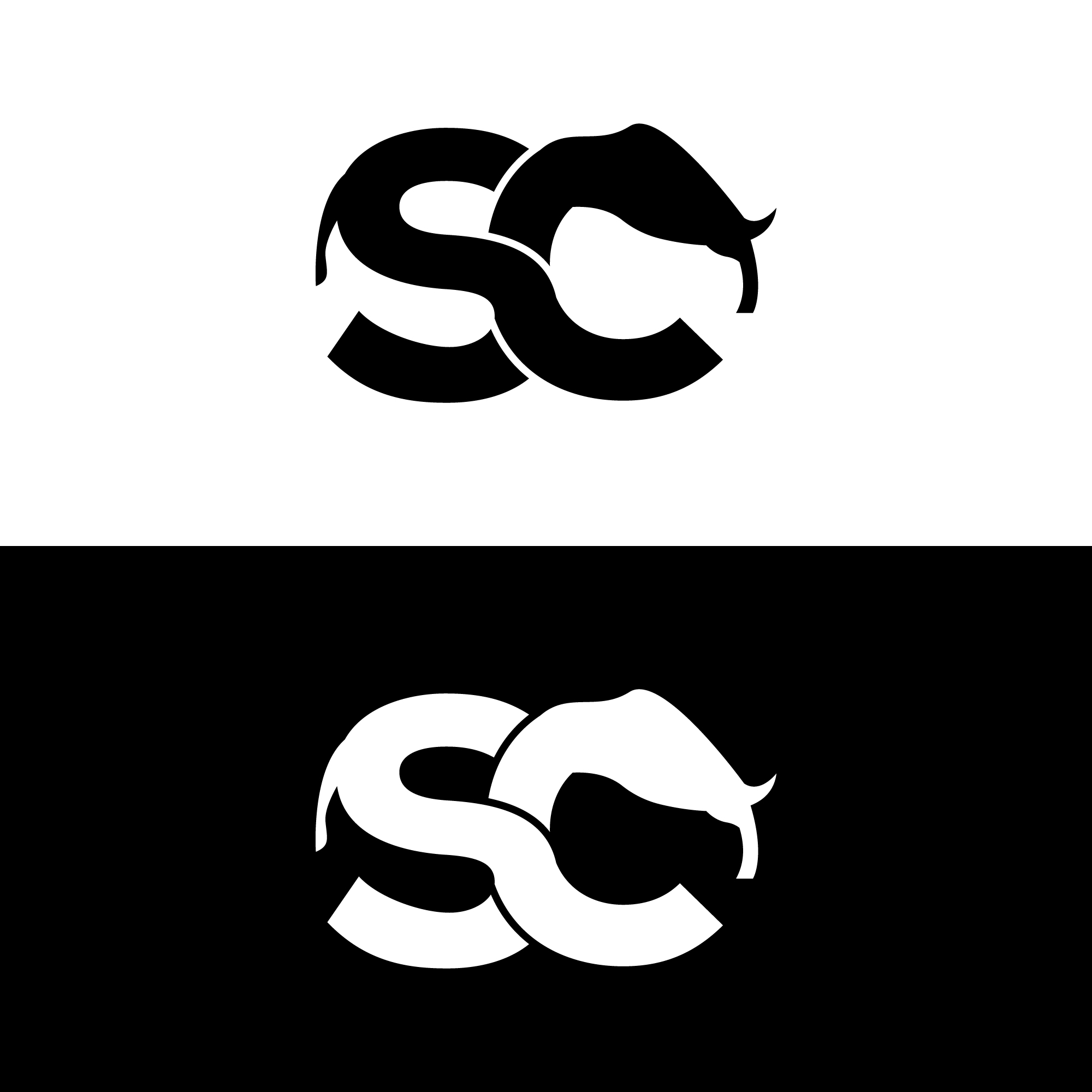 Modern, Professional Logo Design for Letter S and C with an elephant ...