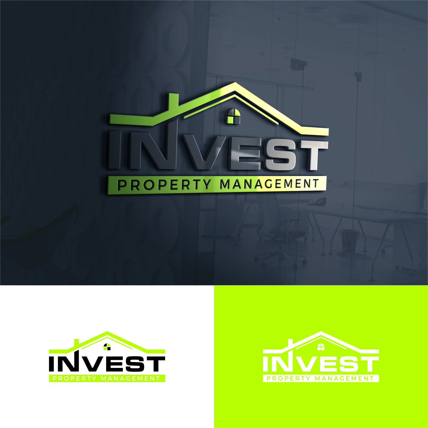 Modern, Professional, REAL ESTATE Logo Design for INVEST PROPERTY ...