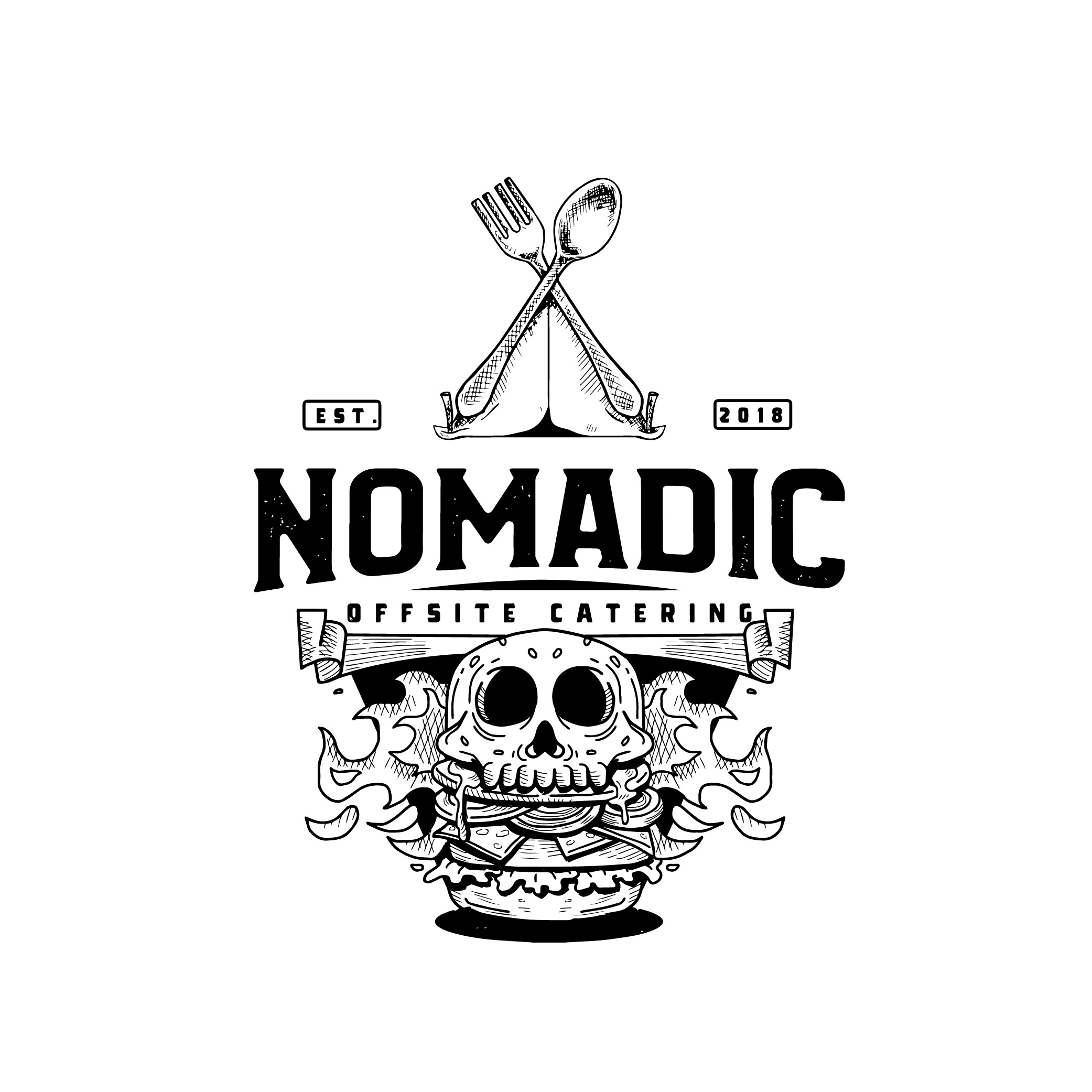 Serious, Masculine, fast food / van catering T-shirt Design for a ...