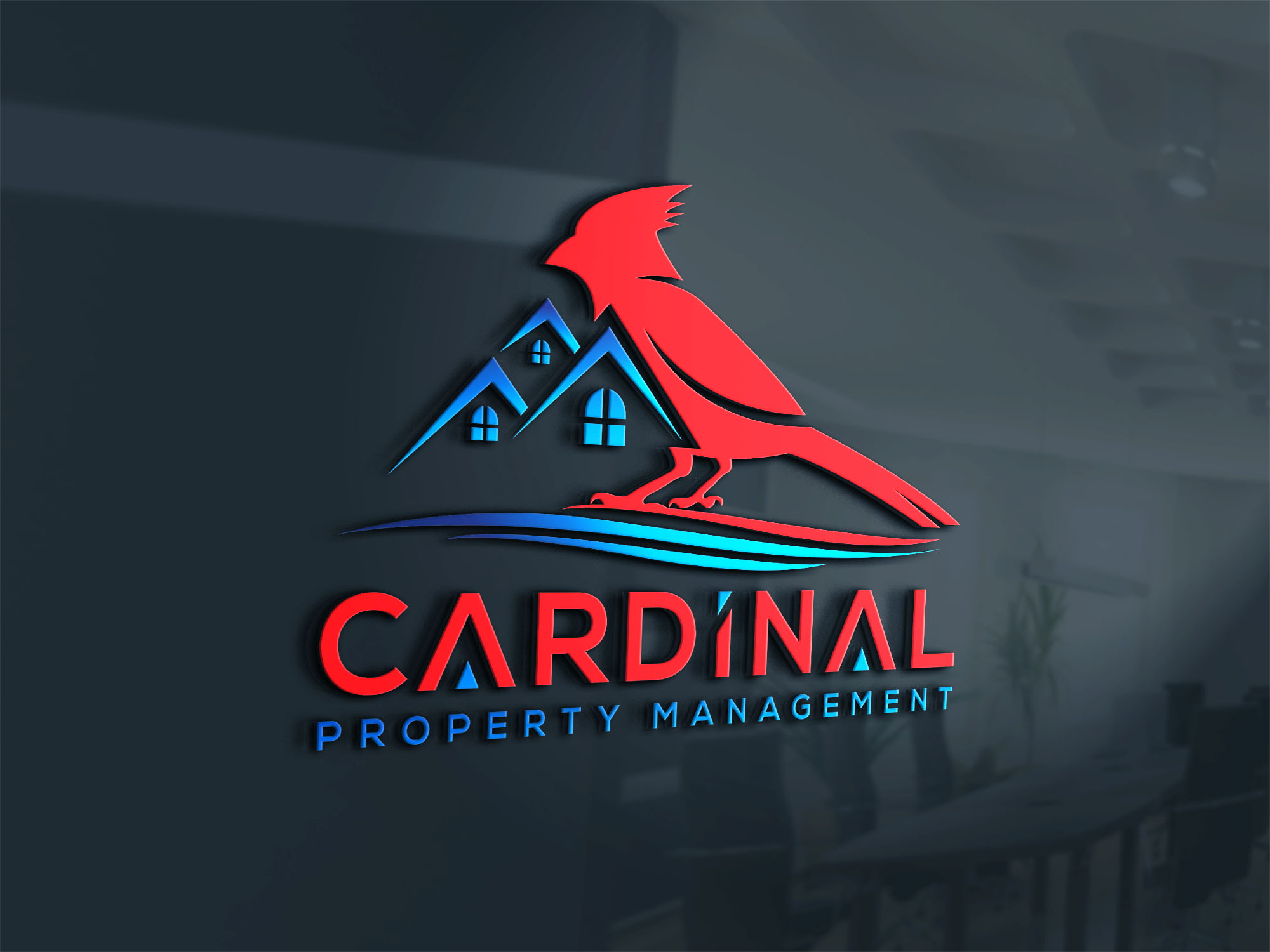 Elegant, Feminine, Real Estate Logo Design for Cardinal Property ...