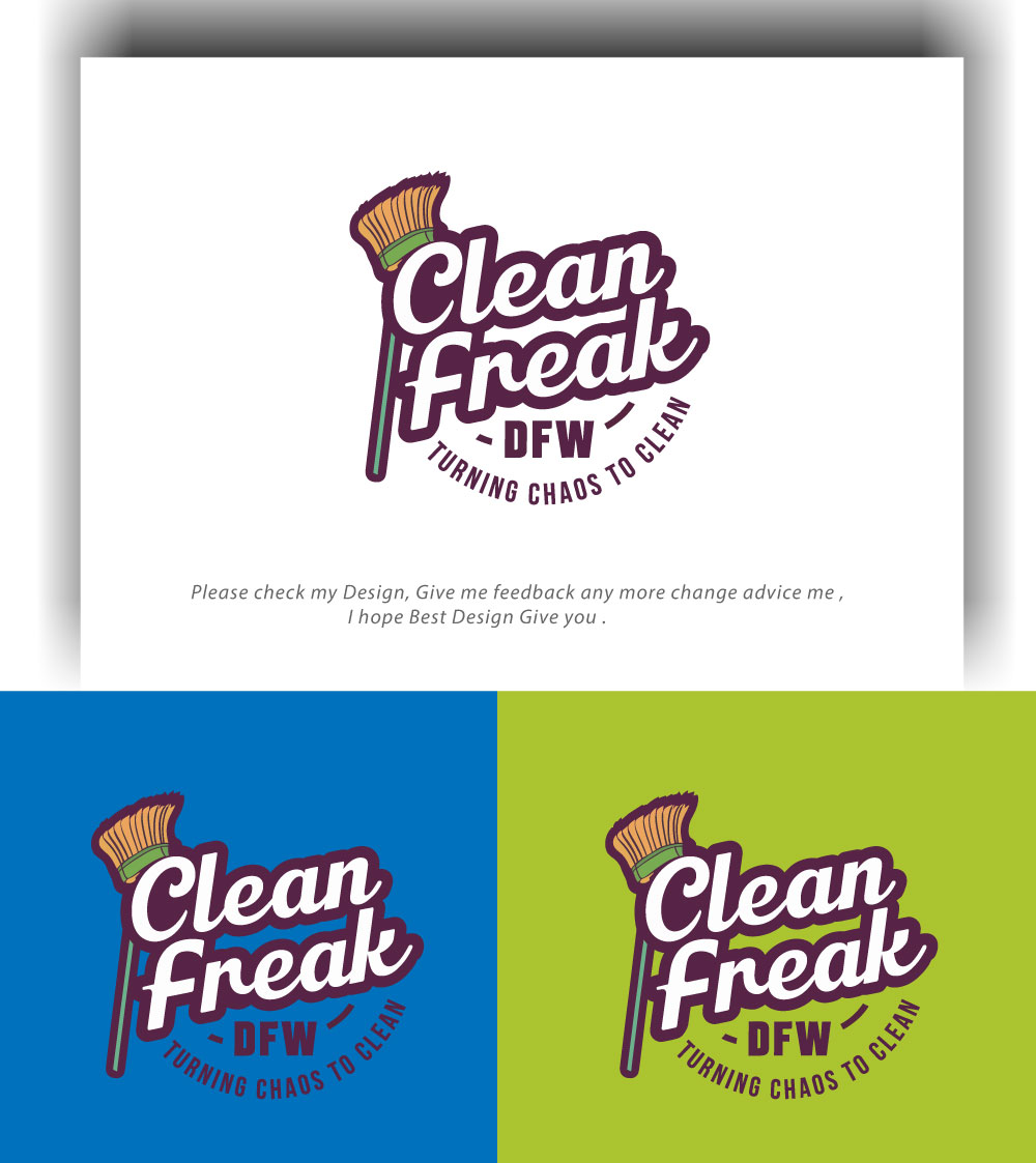Modern, Playful, home cleaning Logo Design for Clean Freak DFW ...
