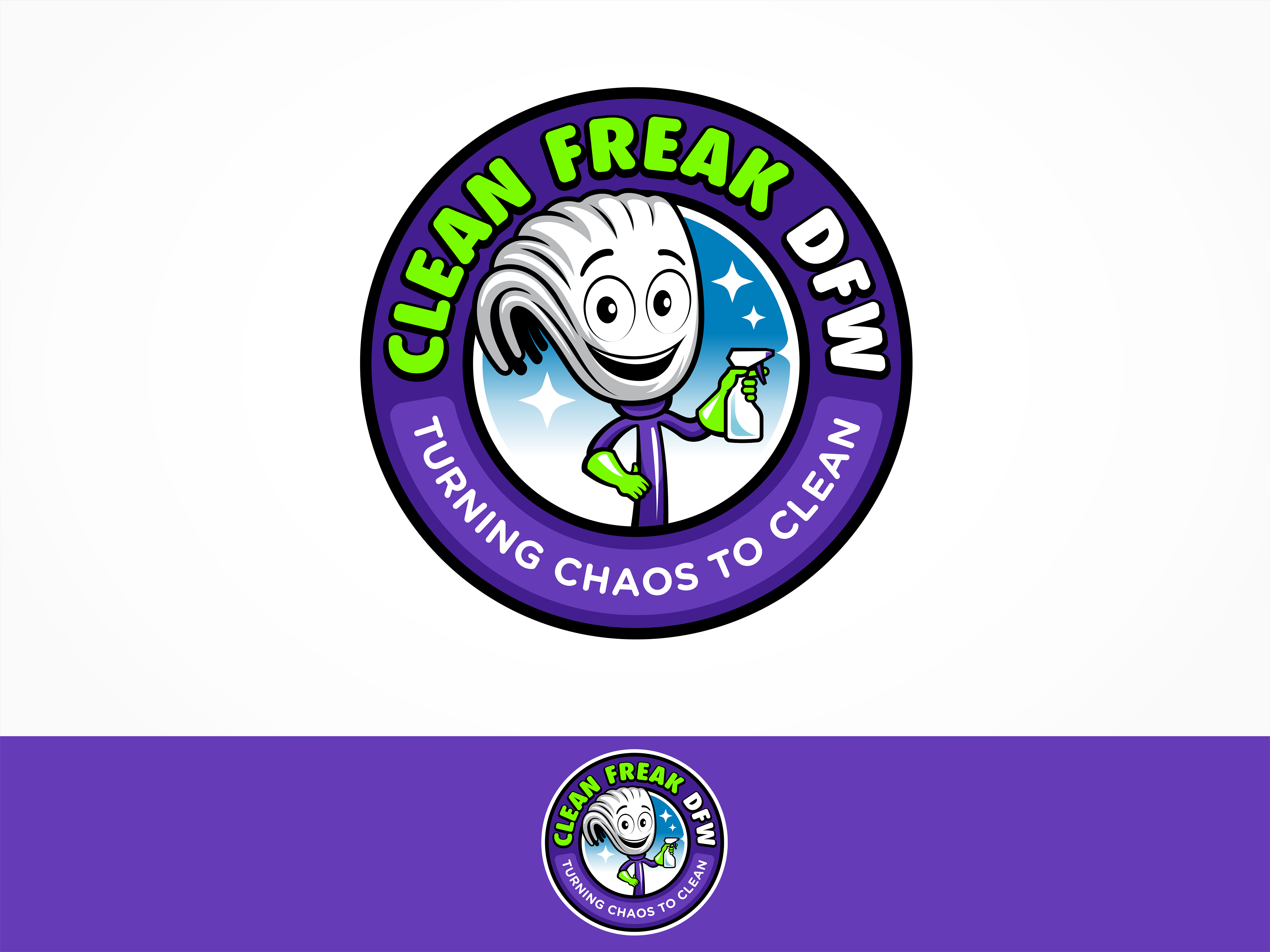 Modern, Playful, home cleaning Logo Design for Clean Freak DFW ...