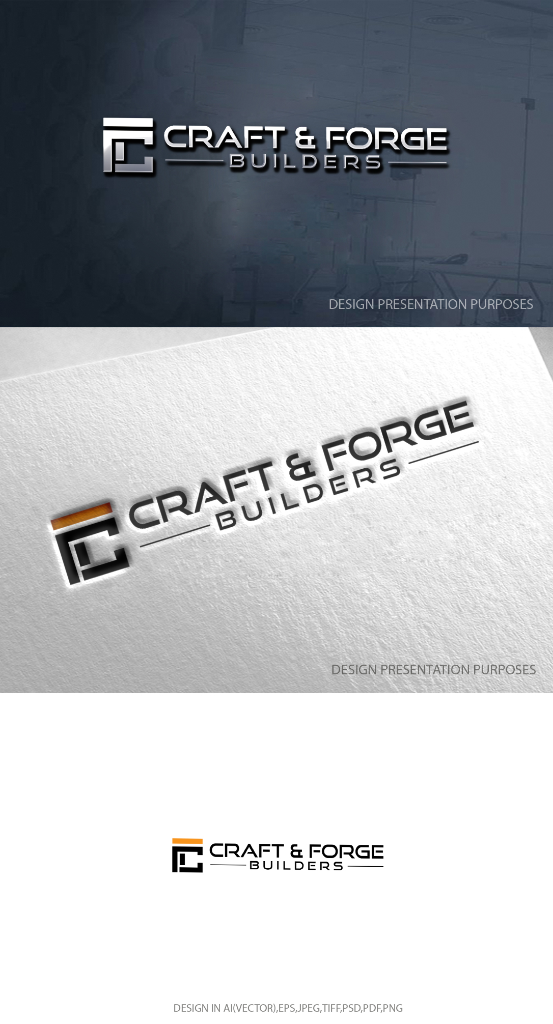 Logo Design for Craft and Forge Builders by zebronicgraphic | Design #32599263