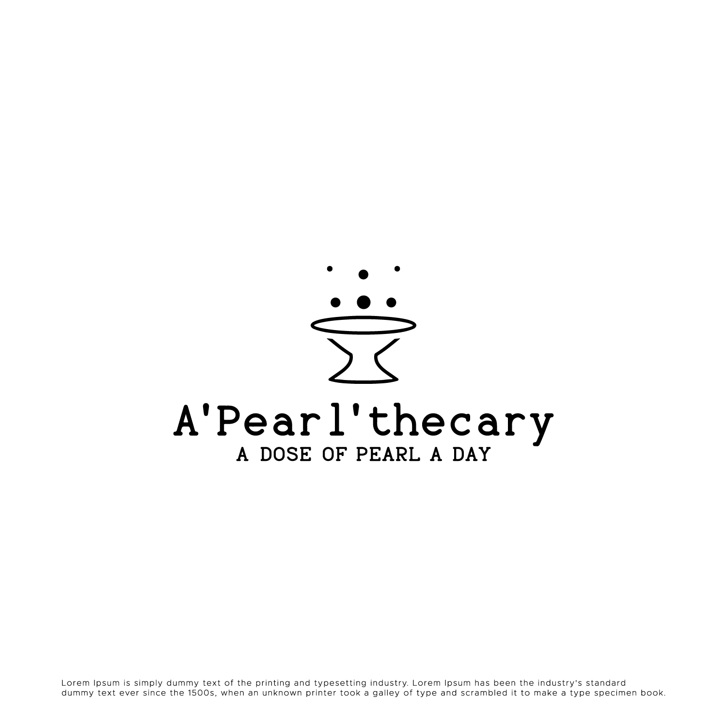 Logo Design for A'pearl'thecary slogan-a dose of pearl a day by Potatow ...