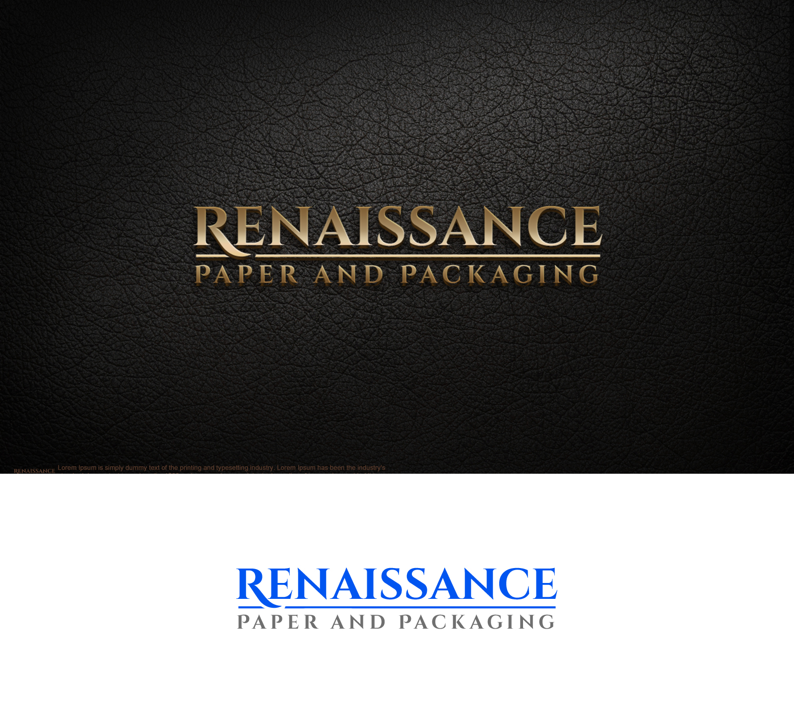 Serious, Traditional Logo Design for Renaissance Paper and Packaging by ...
