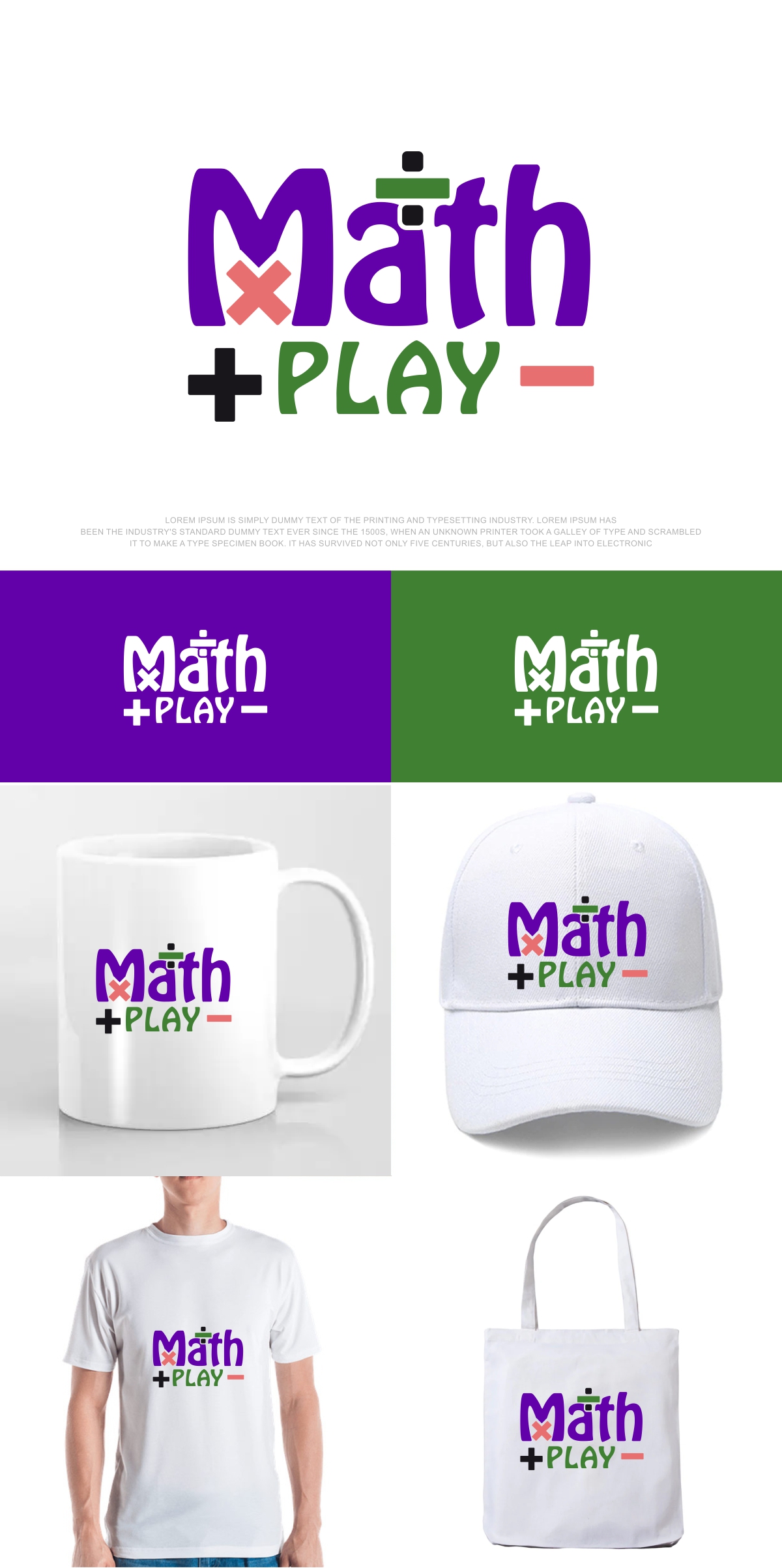 Colorful, Playful, Maths / Children Sports Coaching / Education Logo ...