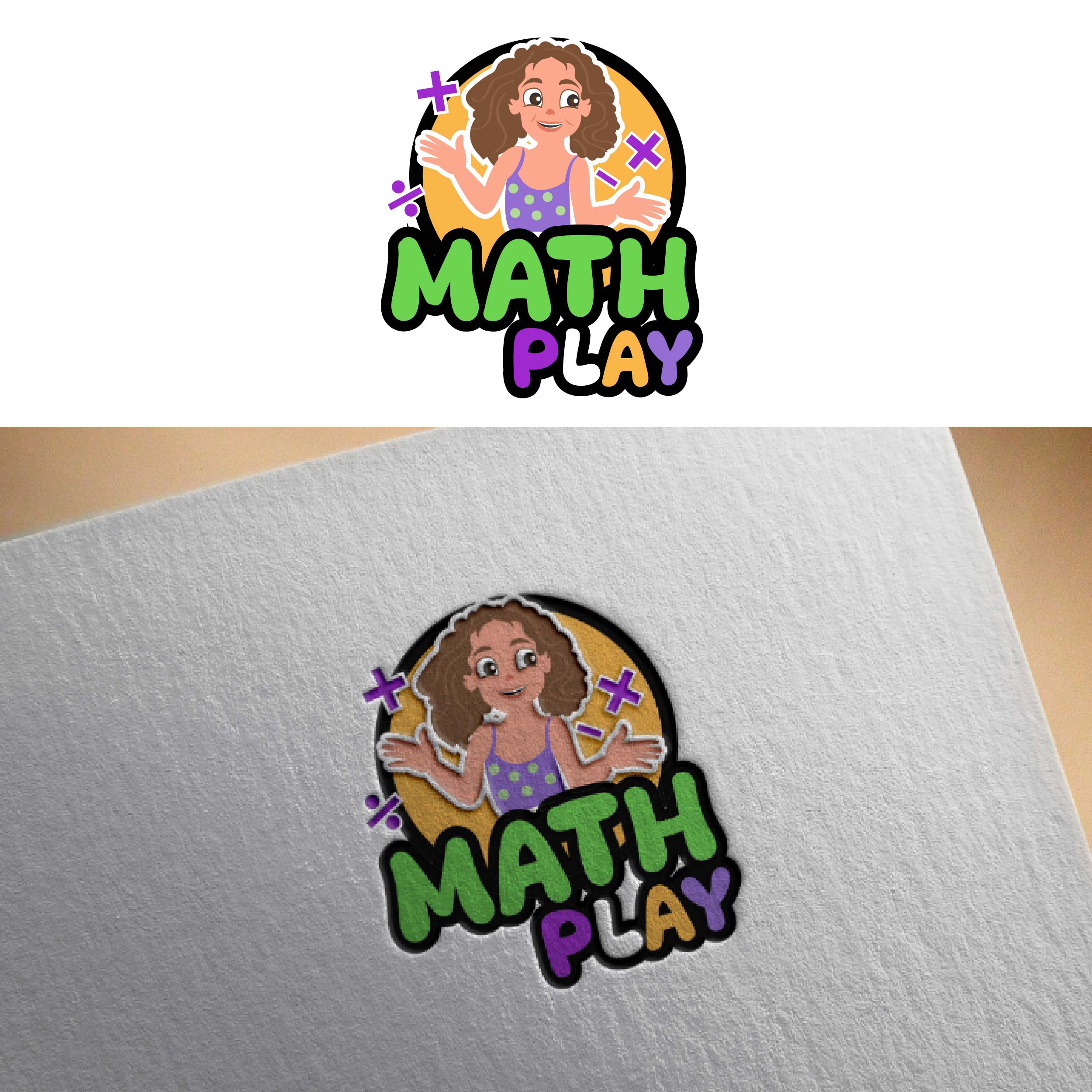 Colorful, Playful, Maths / Children Sports Coaching / Education Logo ...